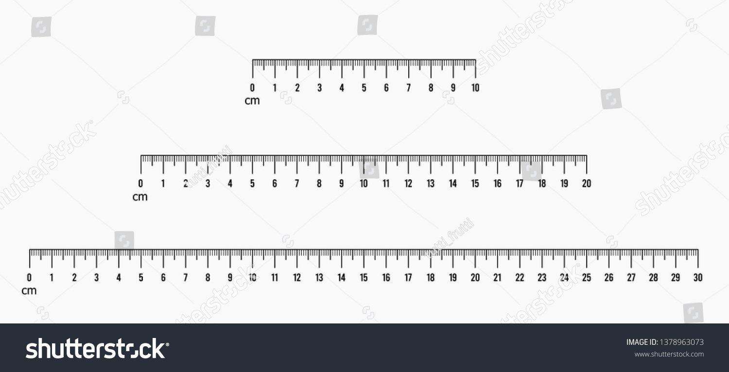 Ruler Scale Set Vector Illustration Stock Vector (Royalty Free) 1378963073