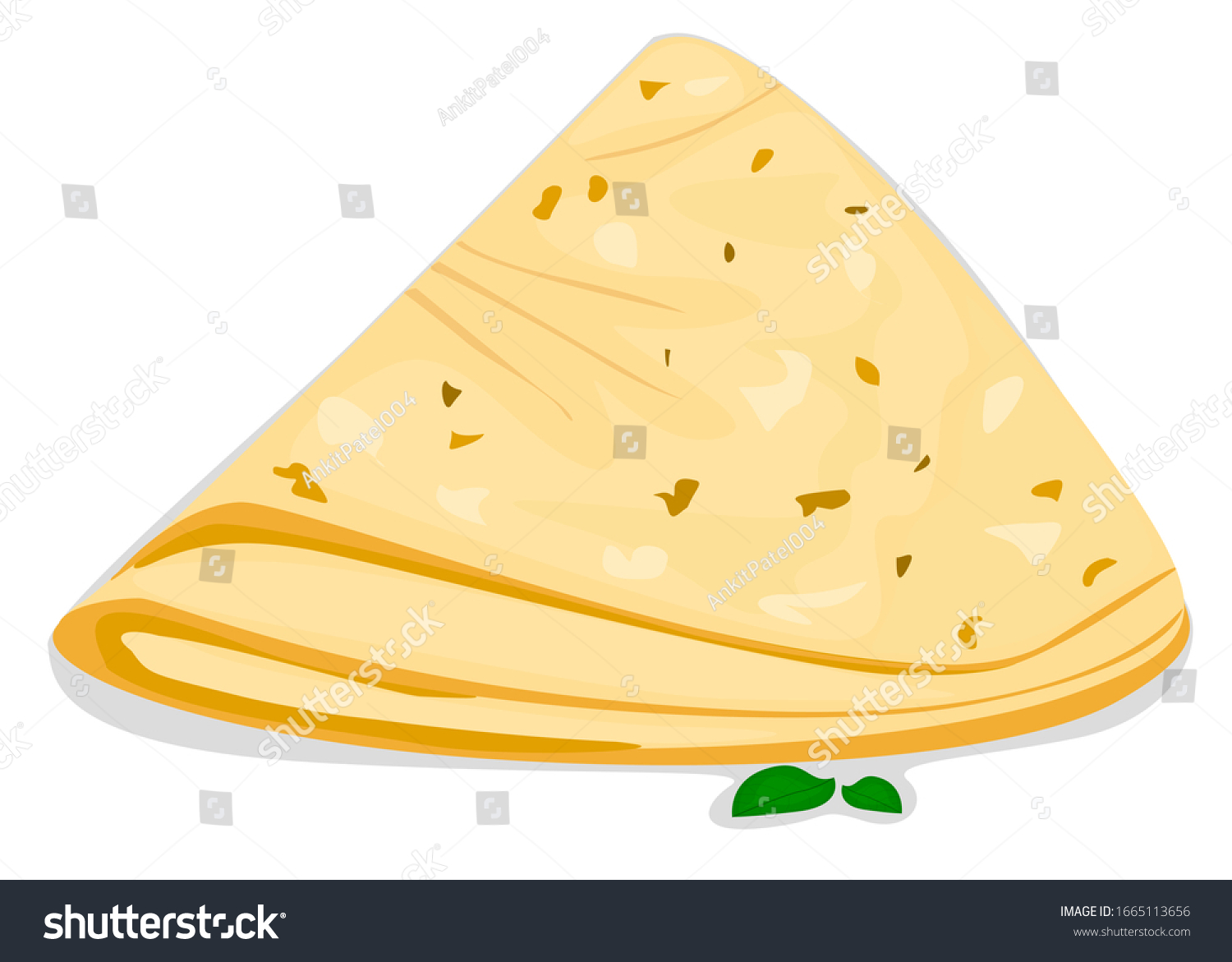 Rumali Roti Chapati indio o vector: vector de stock (libre de regalías ...
