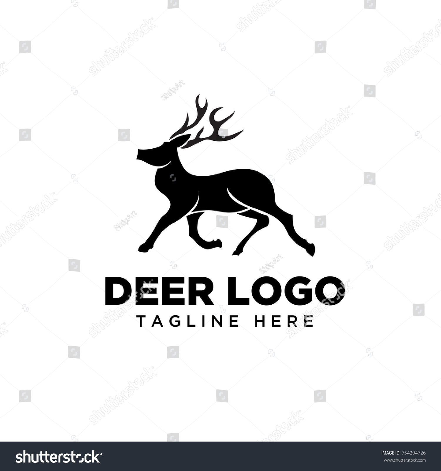 Run Deer Logo Stock Vector (Royalty Free) 754294726 | Shutterstock