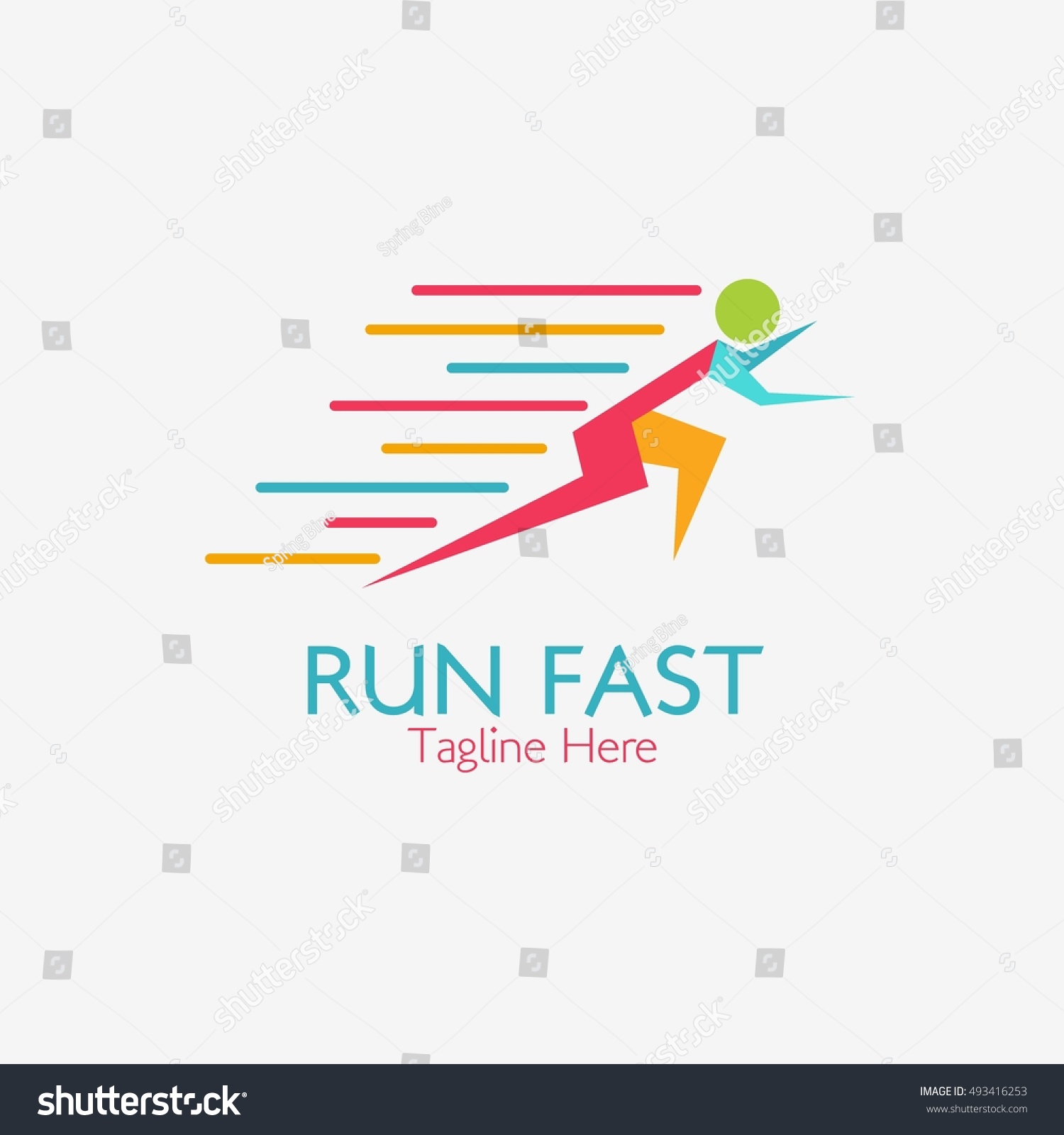 Run Fast Logo Template Design Vector 스톡 벡터 493416253 - Shutterstock