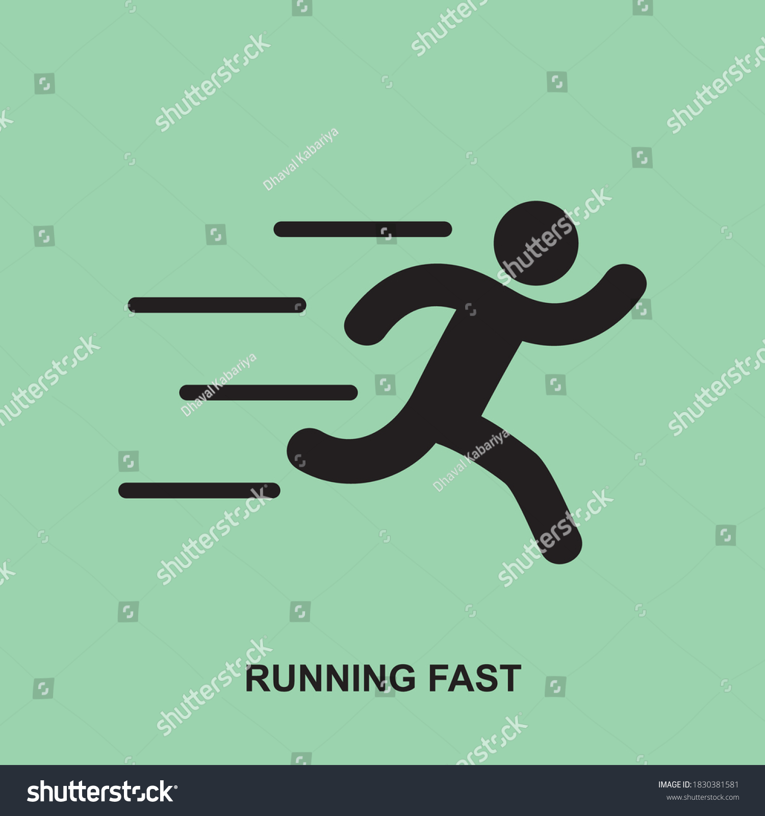 Runer Silhouette Running Fast Vector Stock Vector (Royalty Free ...