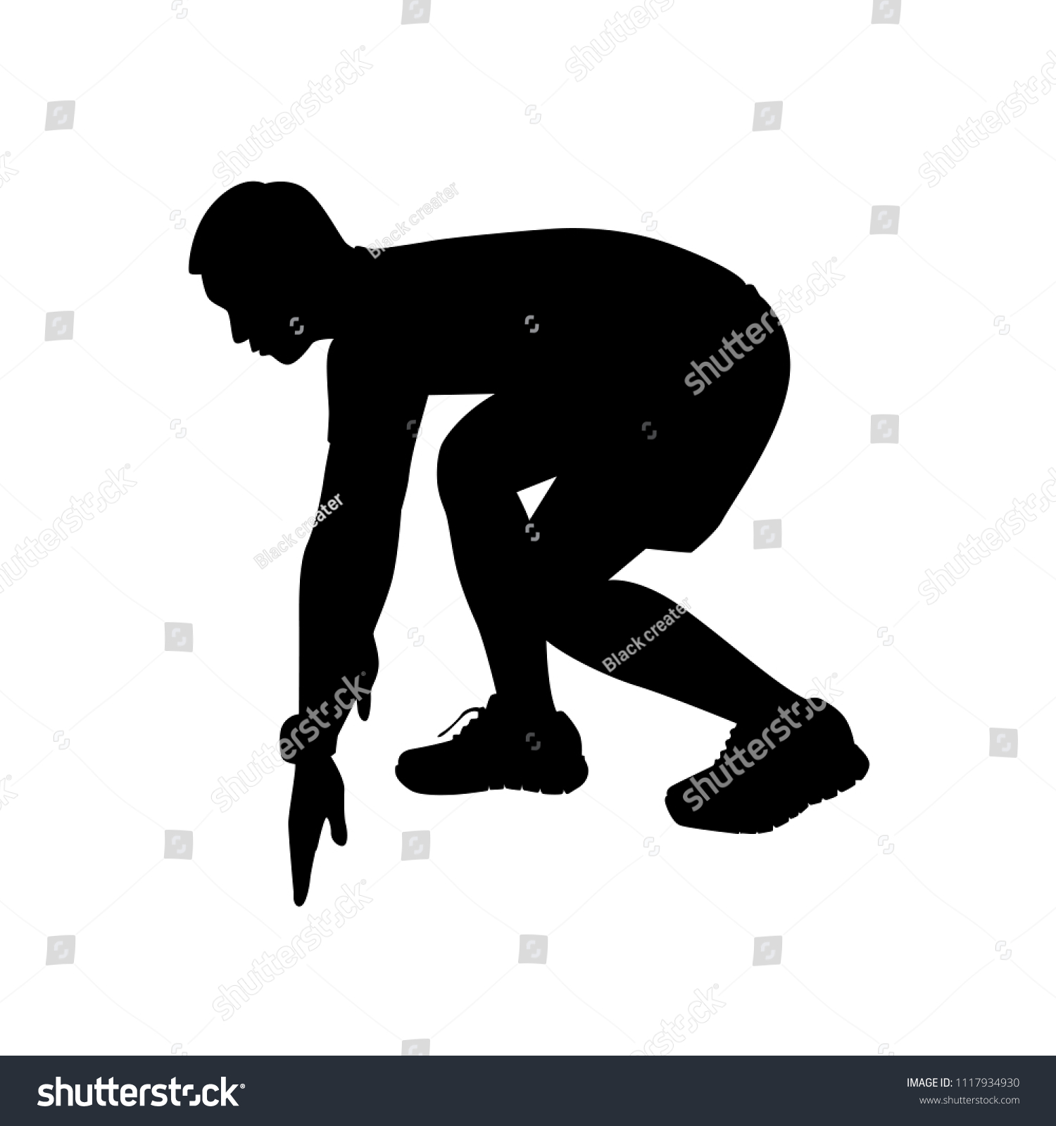 Runner Ready Running Silhouette Vector: เวกเตอร์สต็อก (ปลอดค่าลิขสิทธิ์ ...