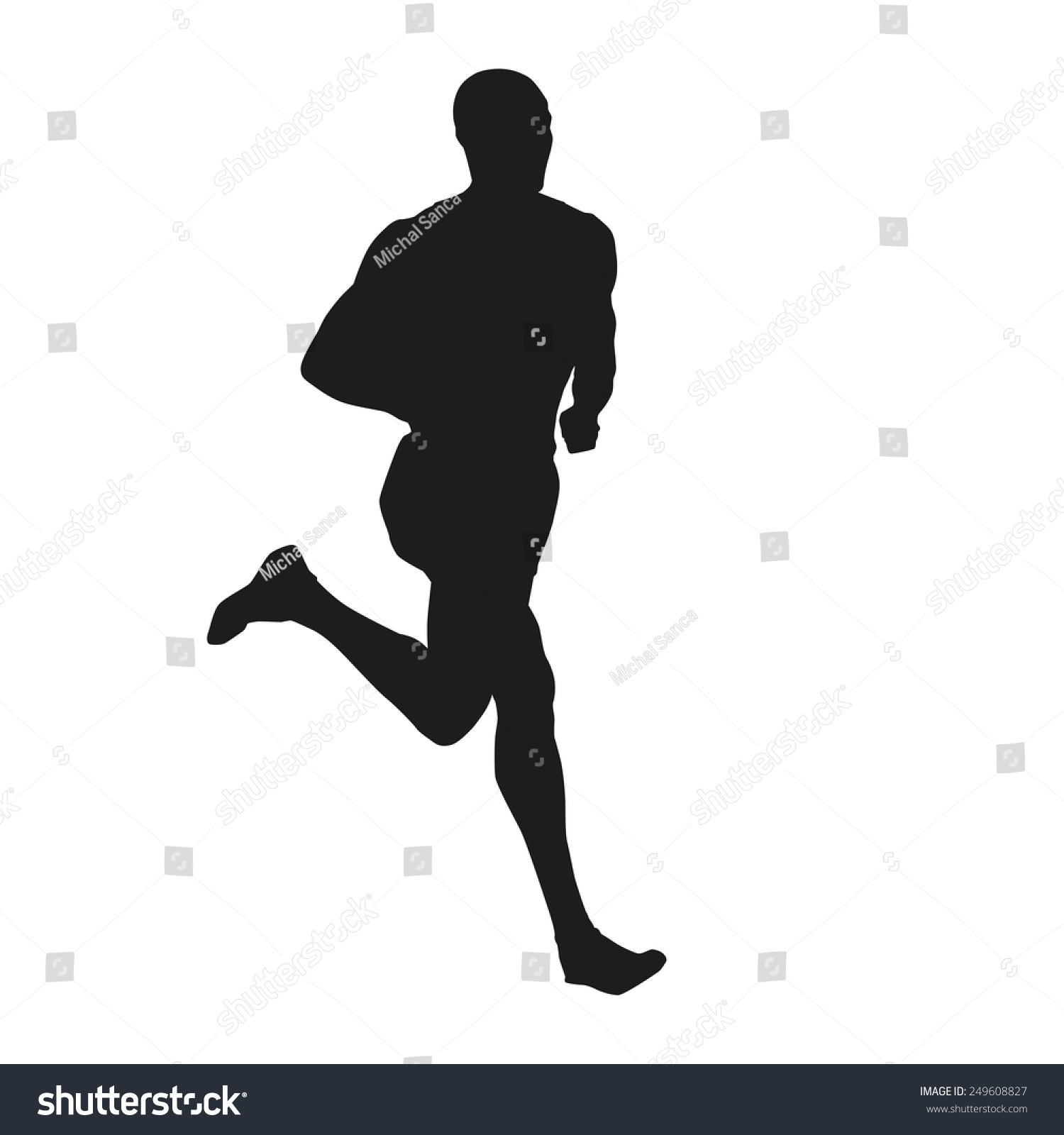 Runner Silhouette Stock Vector Illustration 249608827 : Shutterstock