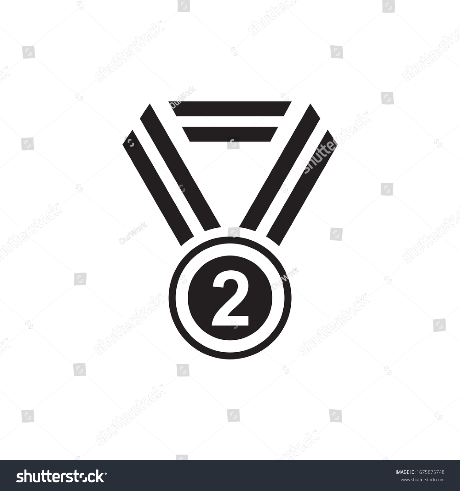 Runner Icon Medal Icon Vector Stock Vector (Royalty Free) 1675875748 ...