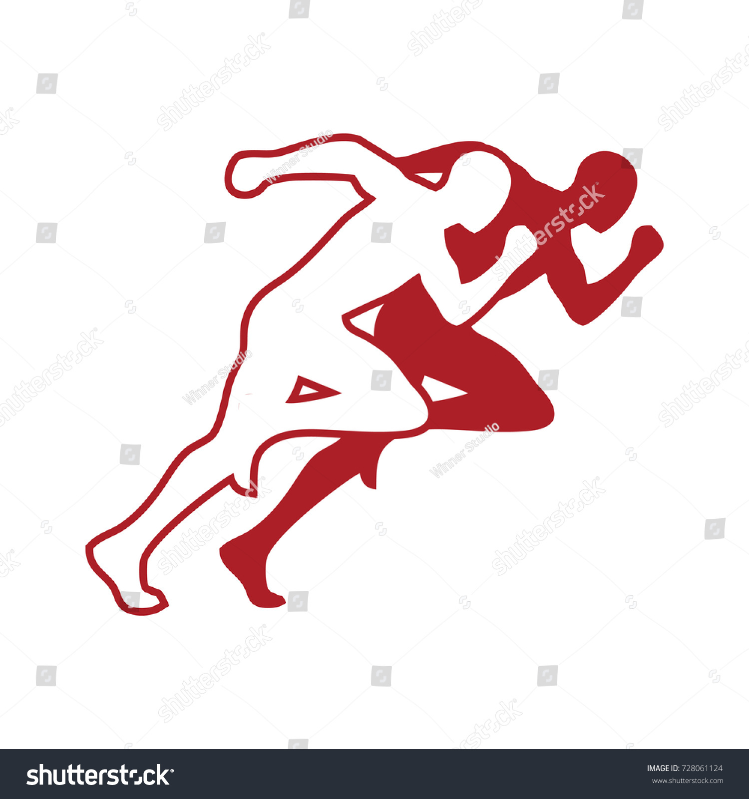 Running Marathon Logo Vector: vector de stock (libre de regalías ...