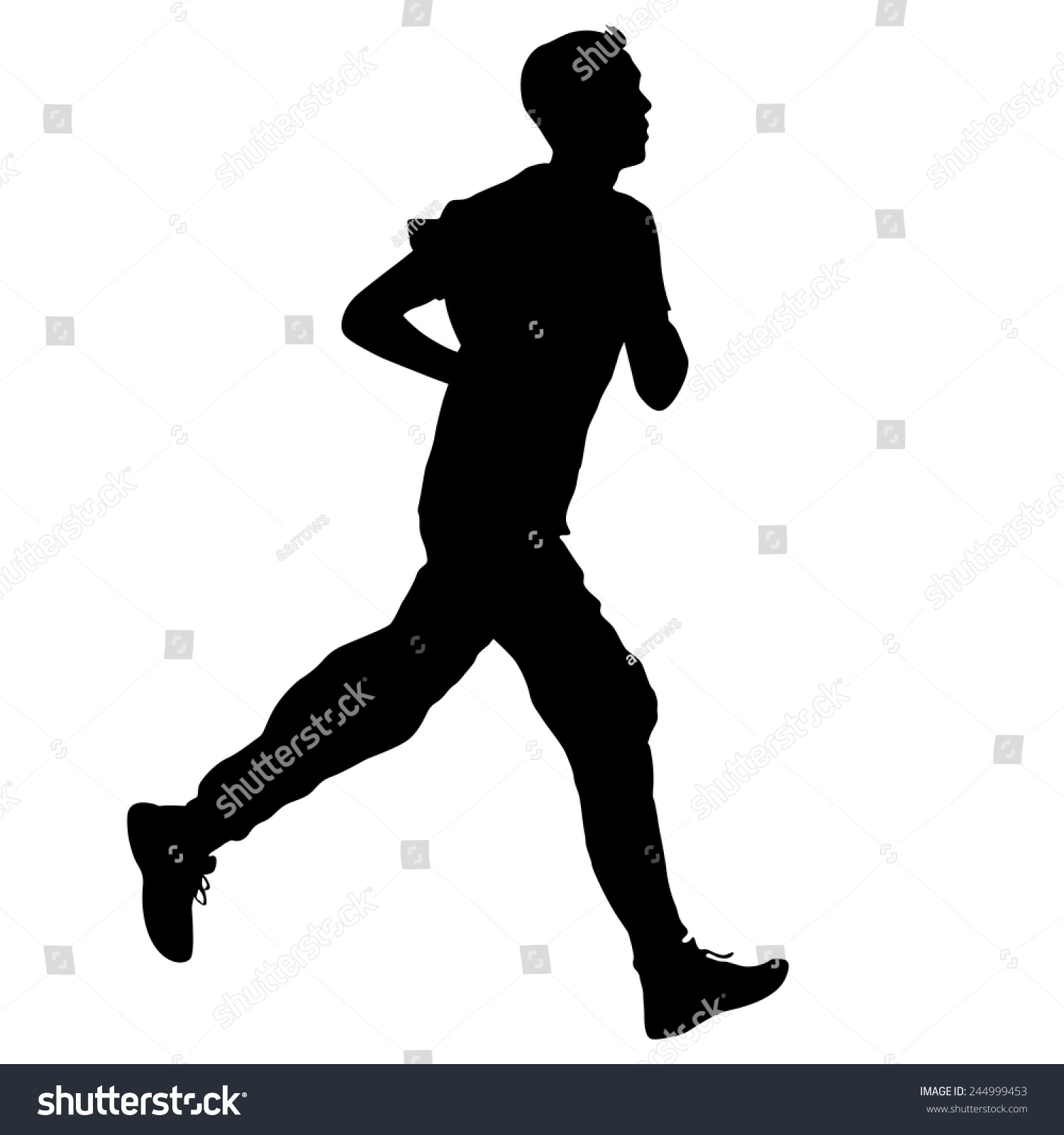 Running Black Silhouettes Vector Illustration Stock Vector (Royalty ...