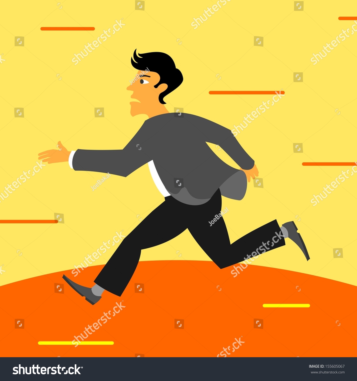 Running Businessman Image Vectorielle 155605067 - Shutterstock