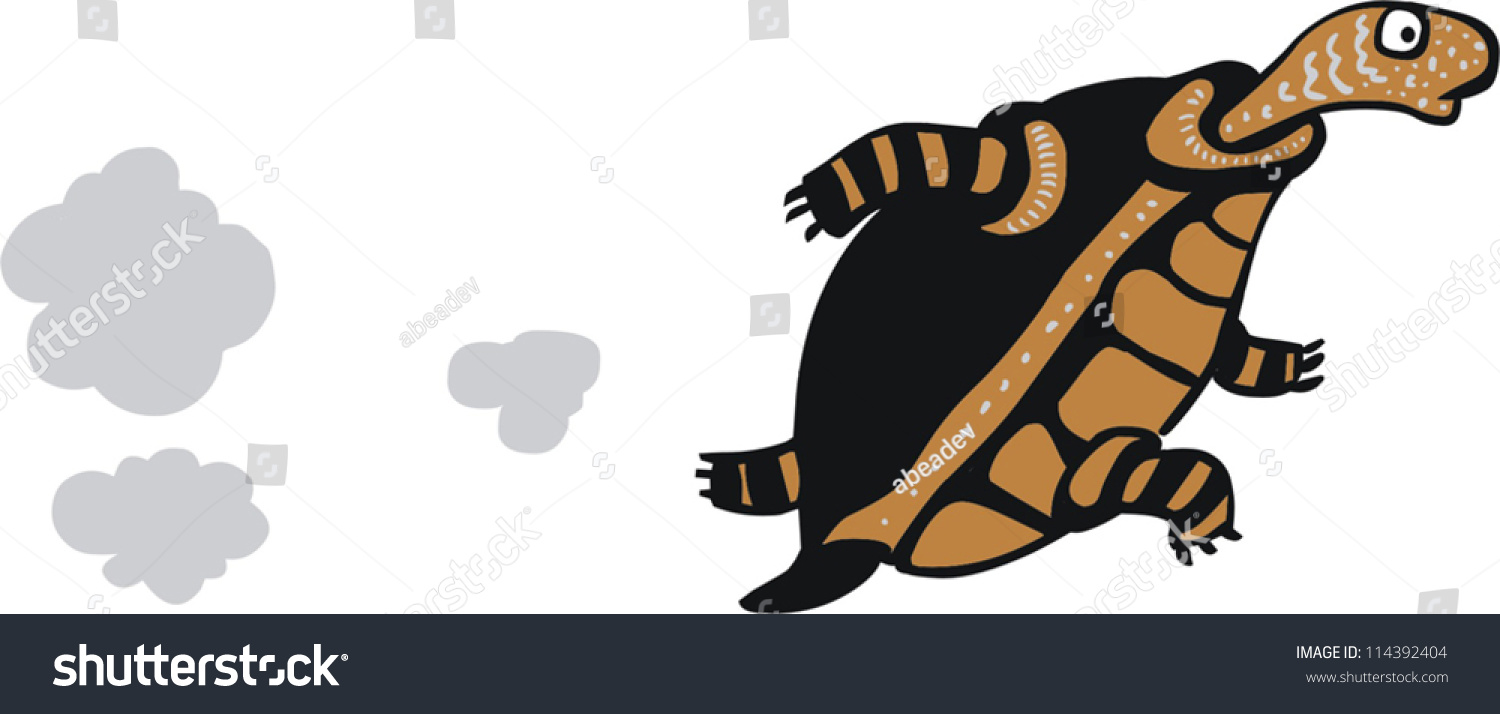 Running Cartoon Tortoise Stock Vector (Royalty Free) 114392404 ...