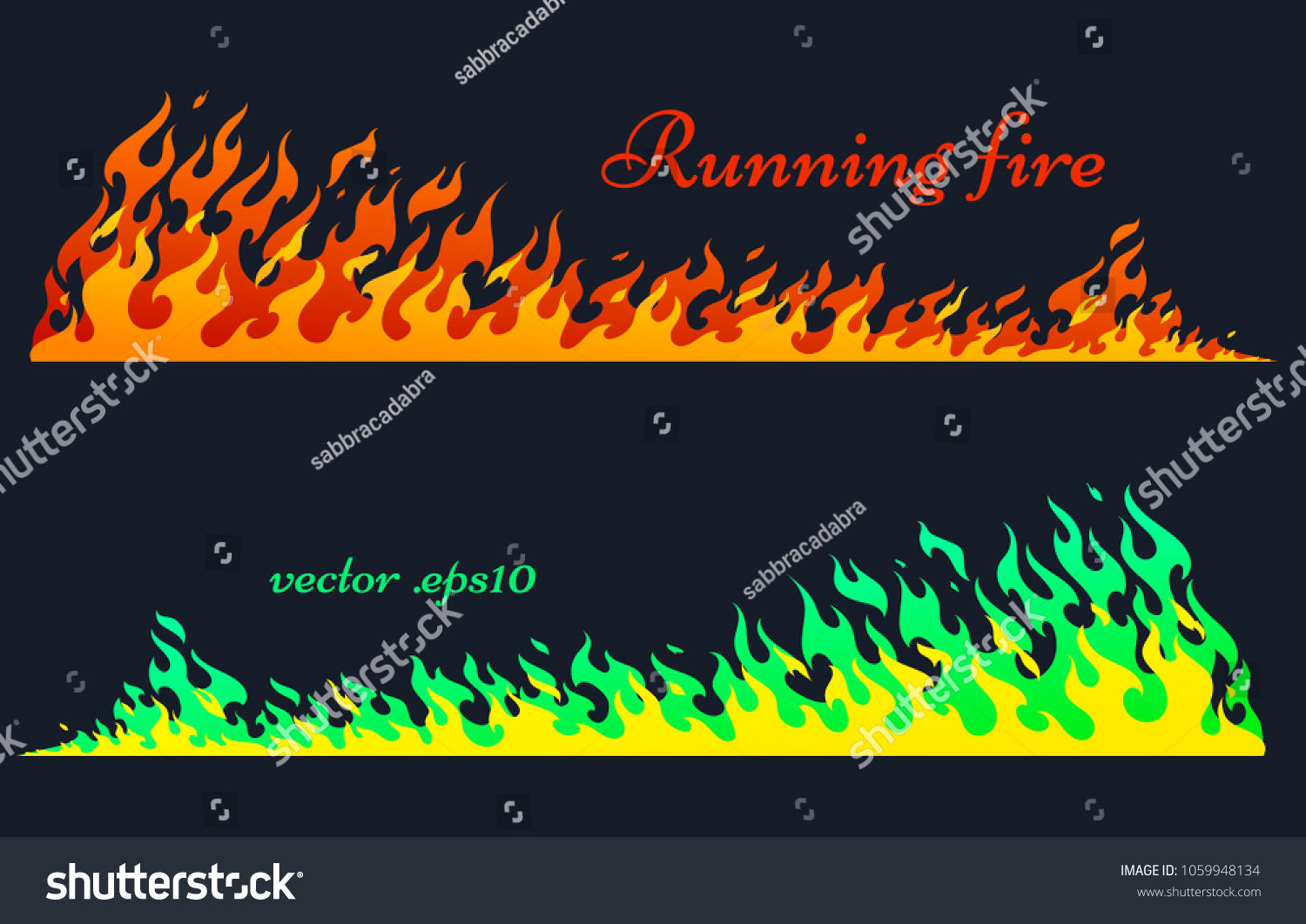 Running Fire Horizontal Planks Flaming Bars Stock Vector (Royalty Free ...
