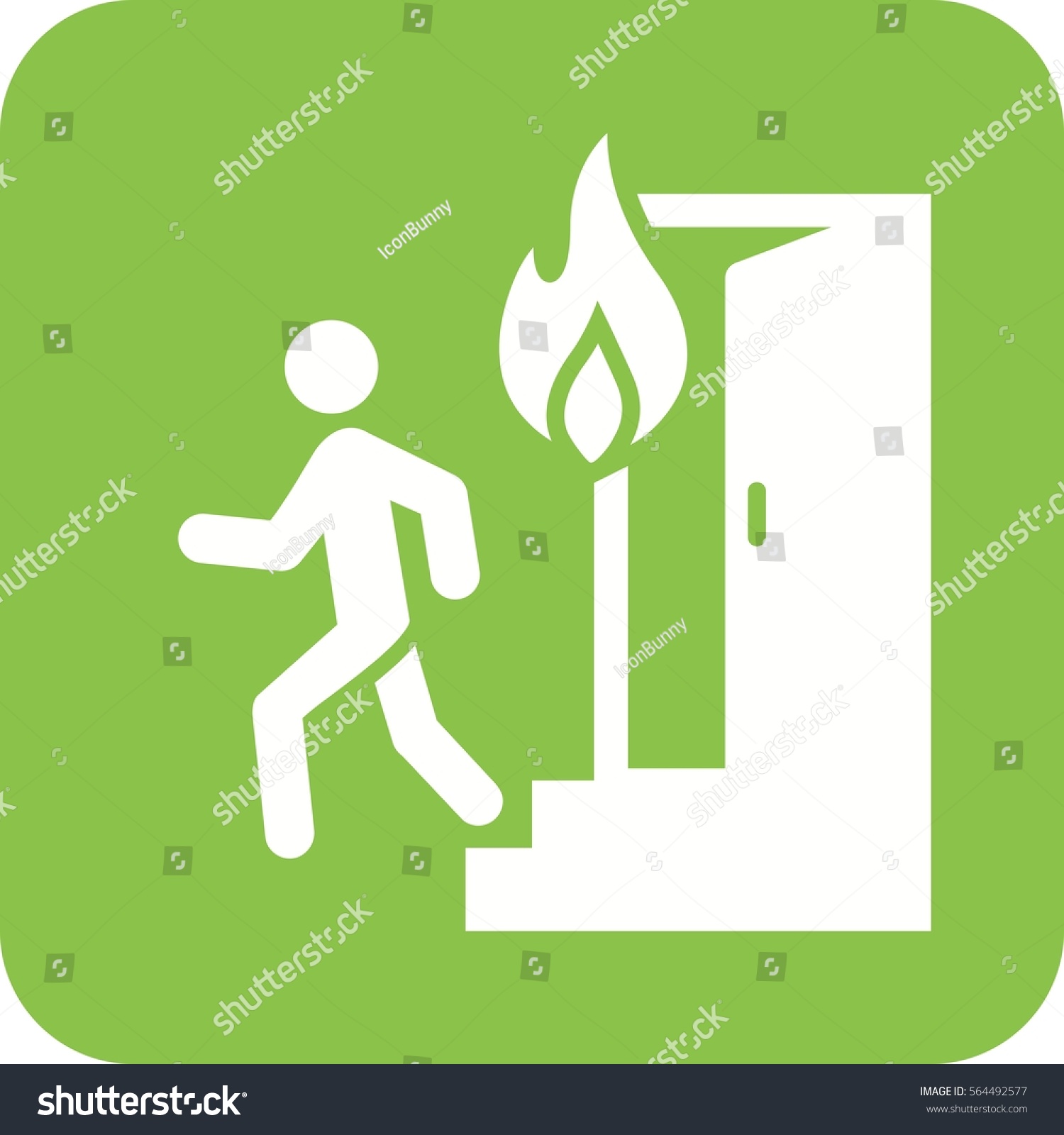 Running Fire Stock Vector (Royalty Free) 564492577