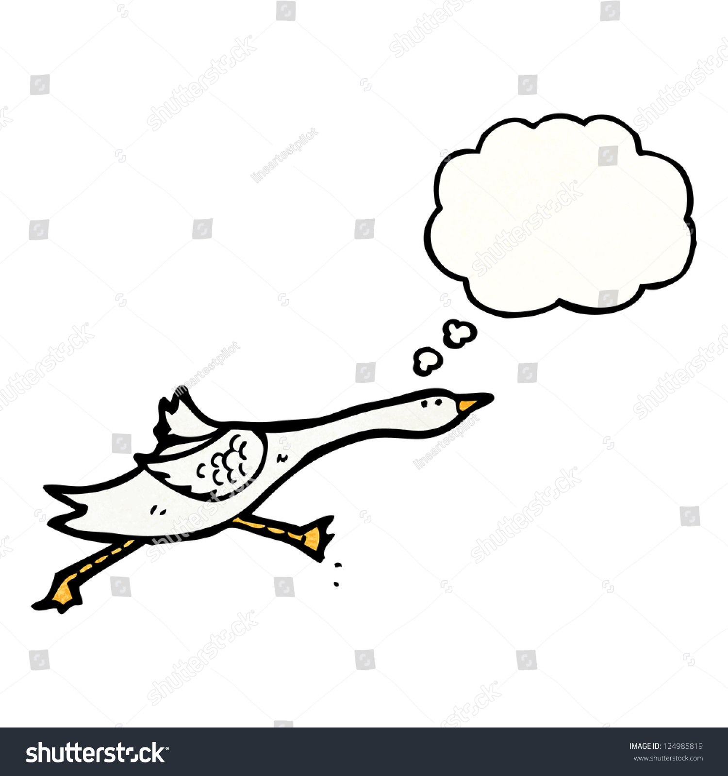 Running Goose Cartoon Stock Vector (Royalty Free) 124985819