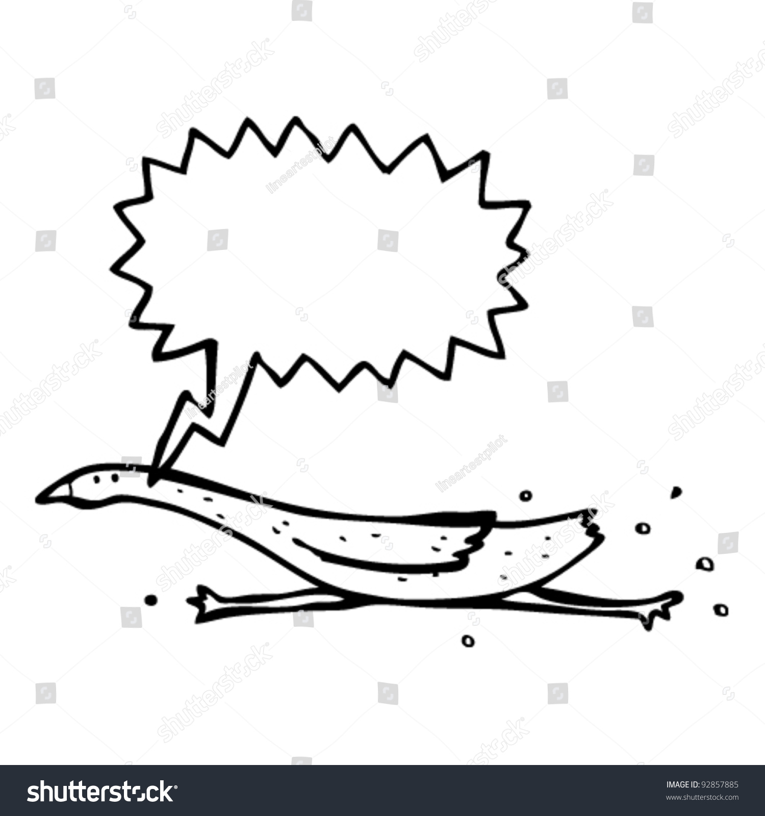 Running Goose Cartoon Stock Vector (Royalty Free) 92857885