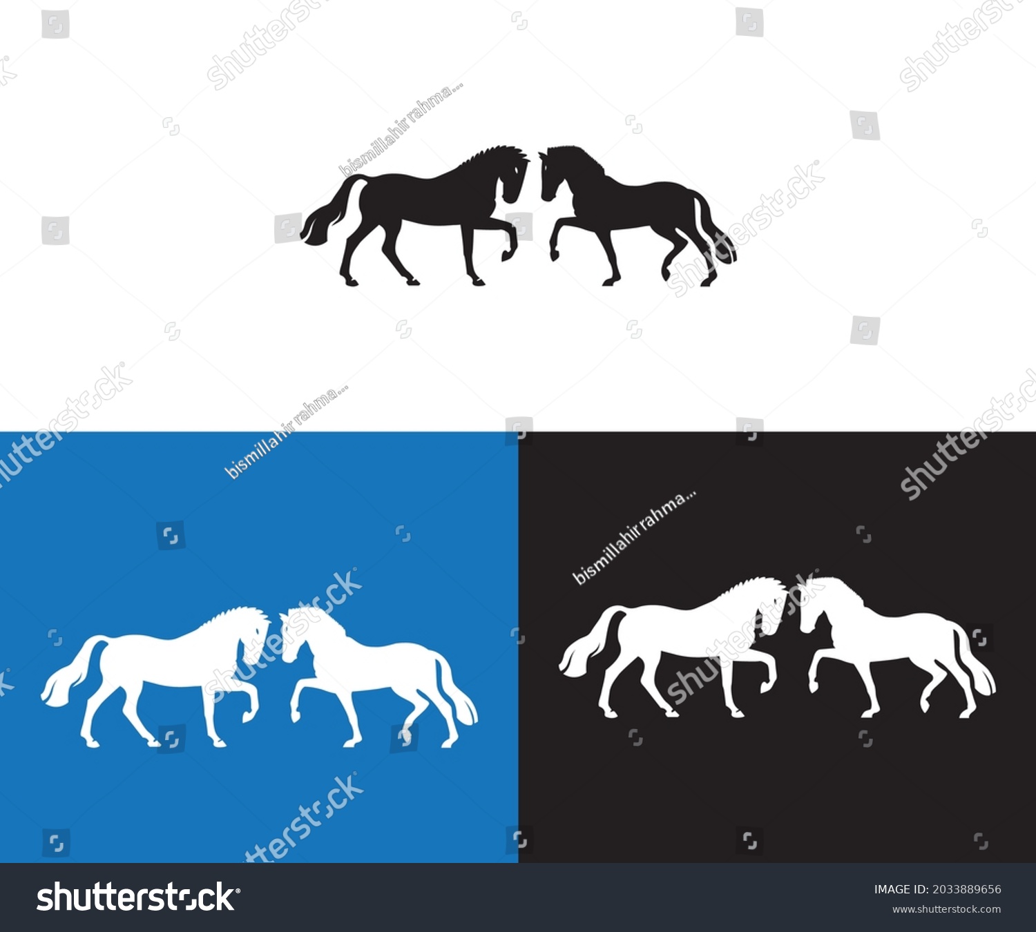 Running Horse Logo Template Isolated Stock Vector (Royalty Free ...
