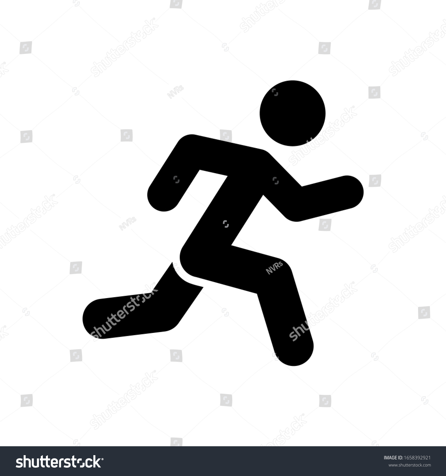Running Icon Vector On White Background: เวกเตอร์สต็อก (ปลอดค่า ...
