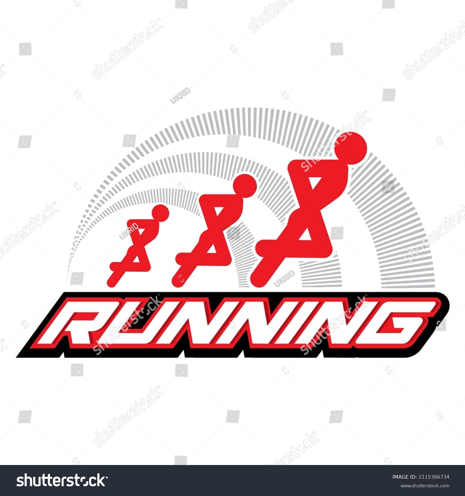 Running Logo Concept Design Stickman Template Stock Vector (Royalty ...
