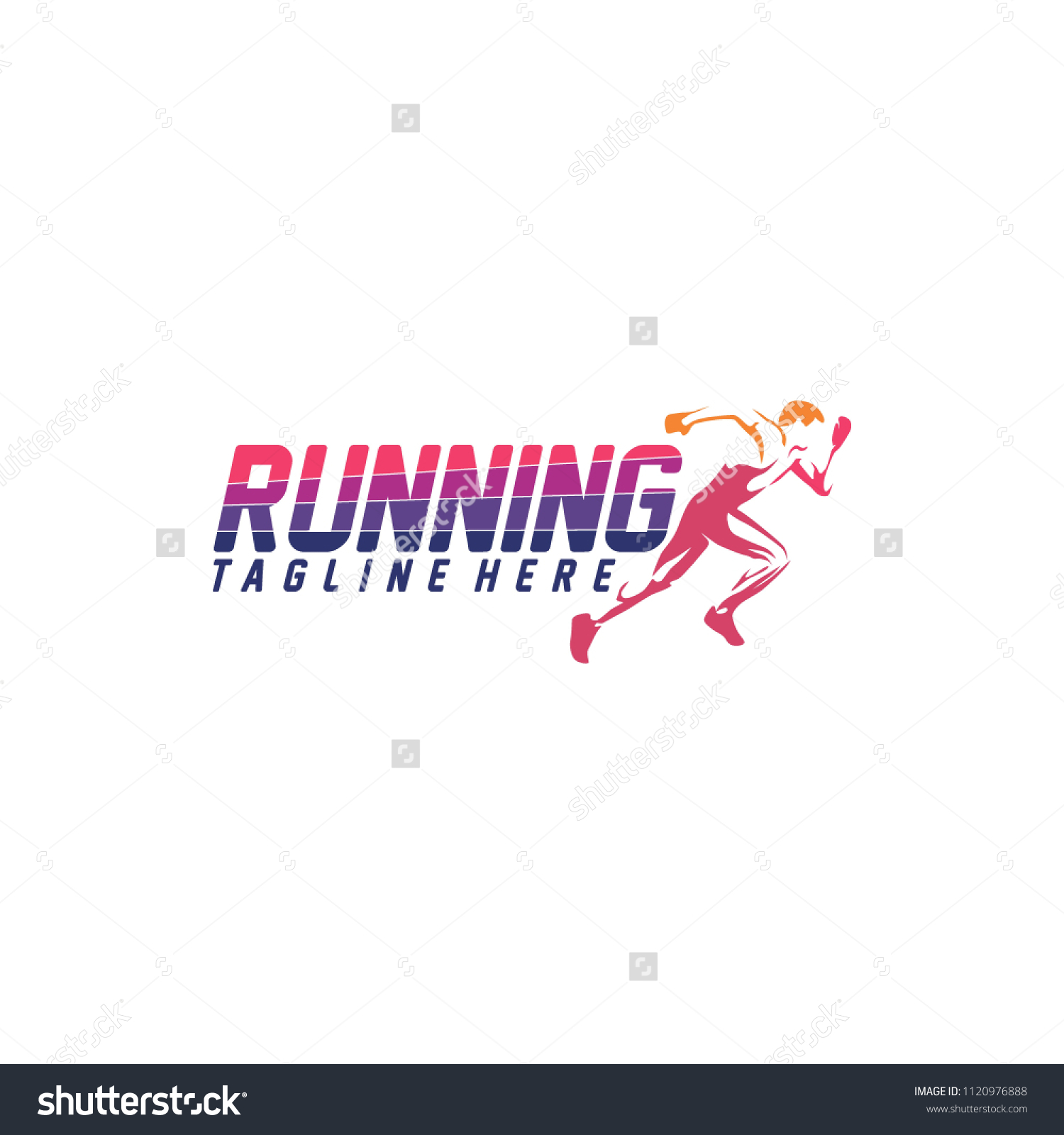 Running Logo Template Vector Stock Vector (Royalty Free) 1120976888
