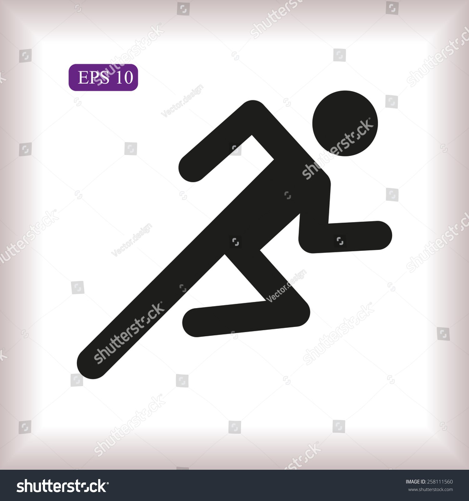 Running Man Icon Stock Vector (Royalty Free) 258111560 | Shutterstock