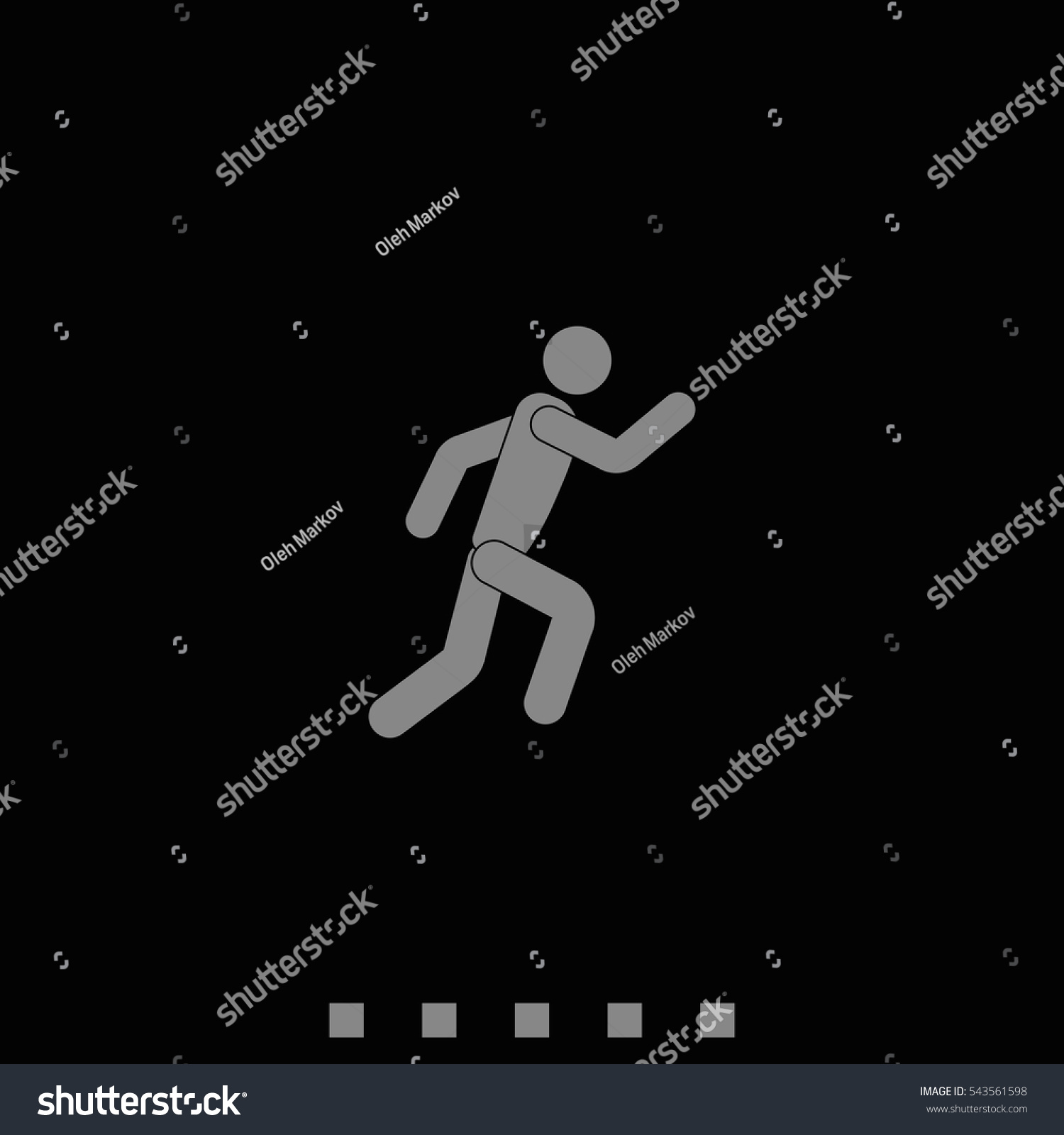 Running Man Icon Stock Vector (Royalty Free) 543561598 | Shutterstock