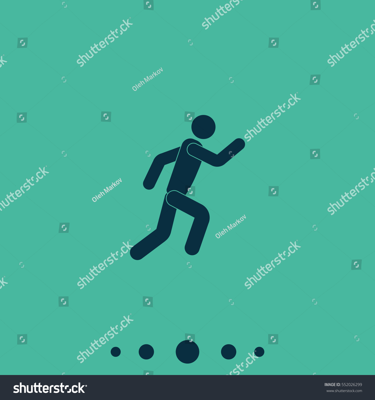 Running Man Icon Stock Vector (Royalty Free) 552026299 | Shutterstock