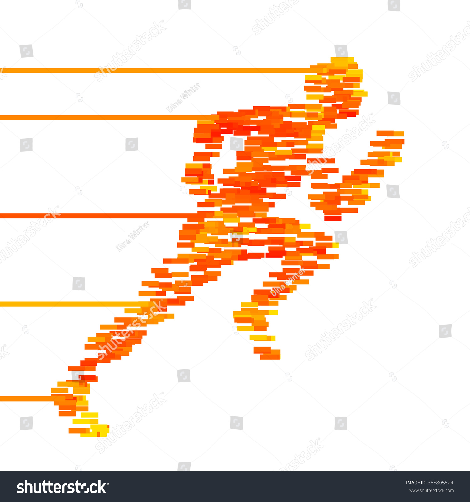 Running Man Motion Lines Eps 10 Stock Vector (Royalty Free) 368805524 ...