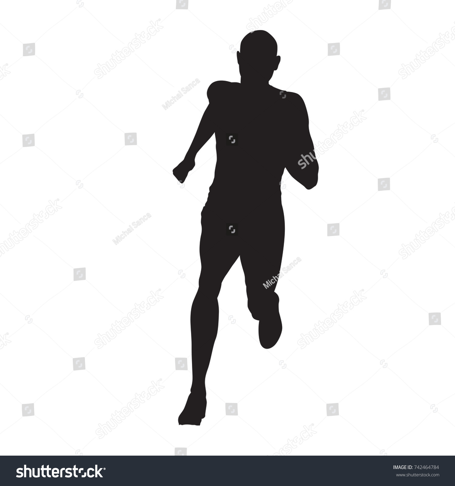 Running Man Isolated Vector Silhouette: เวกเตอร์สต็อก (ปลอดค่าลิขสิทธิ์ ...