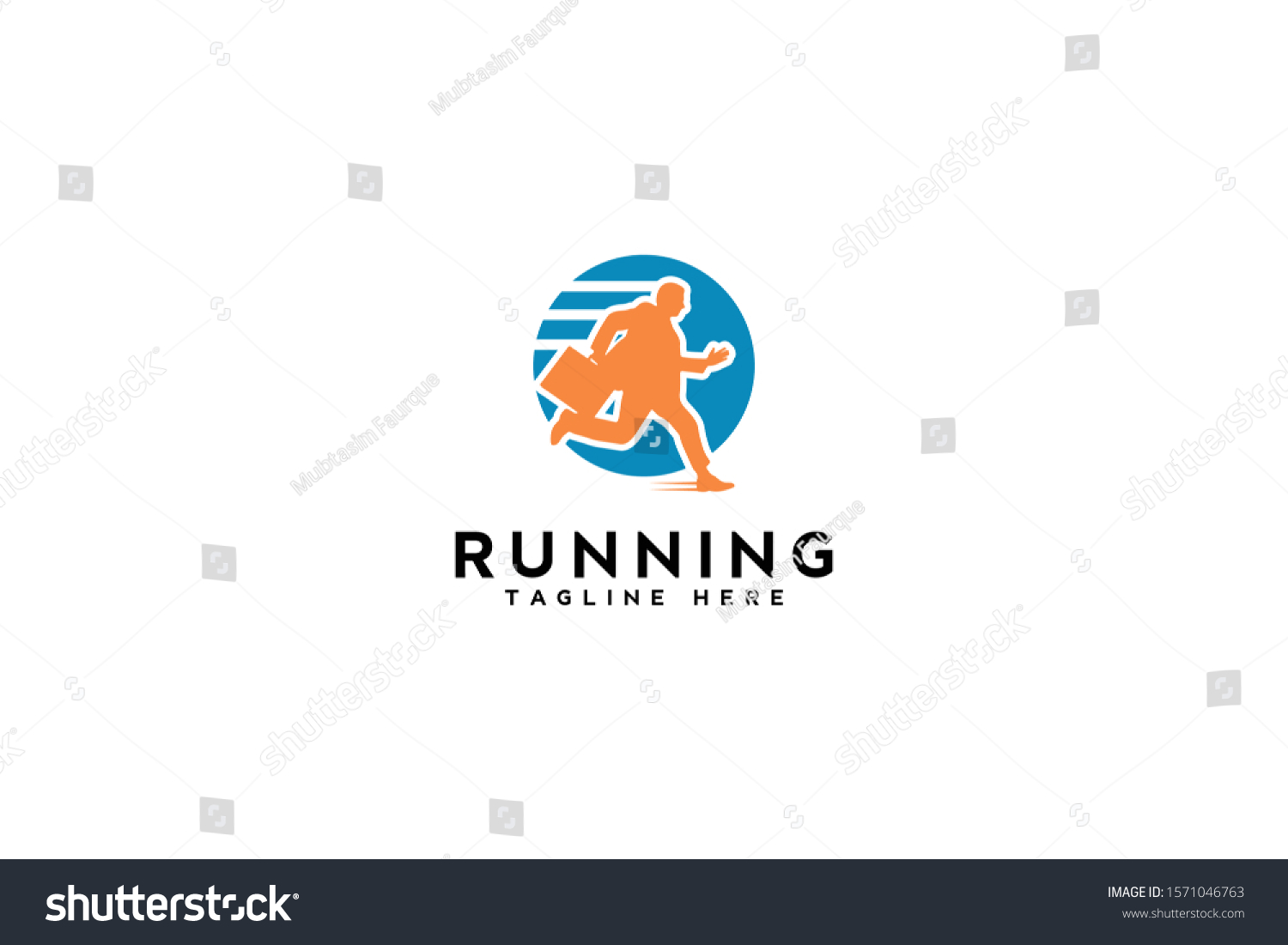 Running Man Logo Motion Stock Vector (Royalty Free) 1571046763 ...