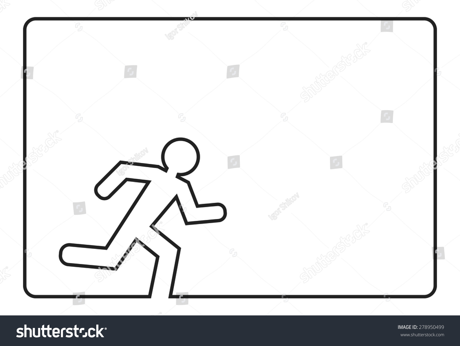 Running Man Outline Background Concept Stock Vector (Royalty Free ...