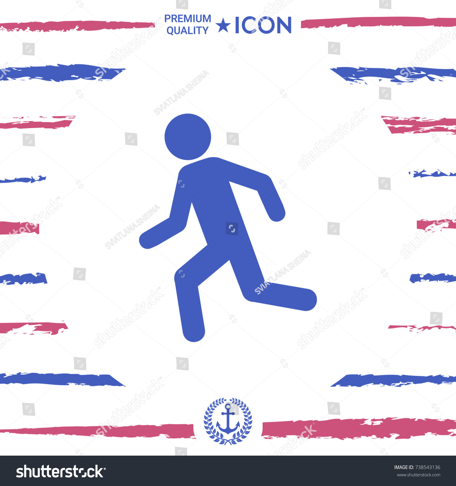 Running Man Run Icon Stock Vector (Royalty Free) 738543136 | Shutterstock