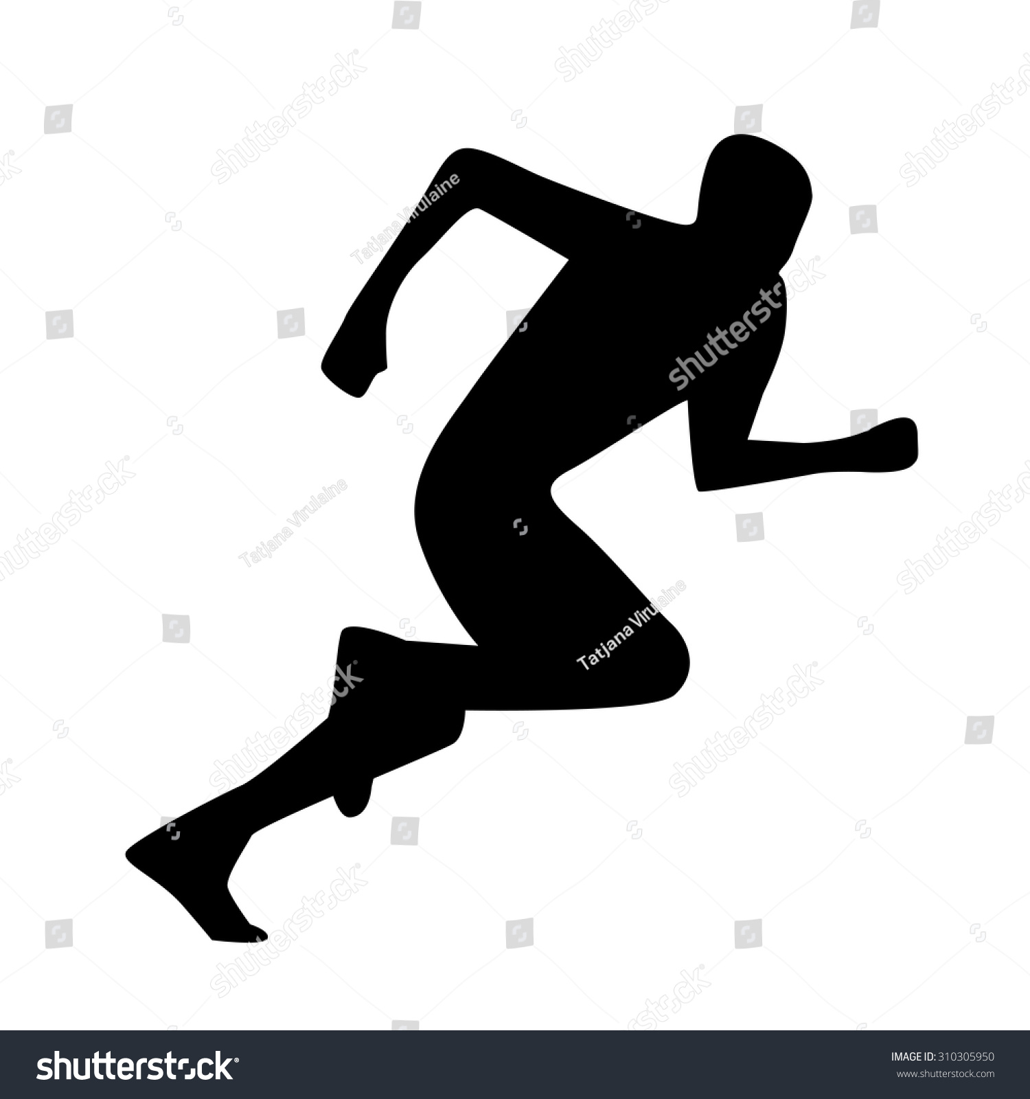Running Man Silhouette Vector Illustration: เวกเตอร์สต็อก (ปลอดค่า ...
