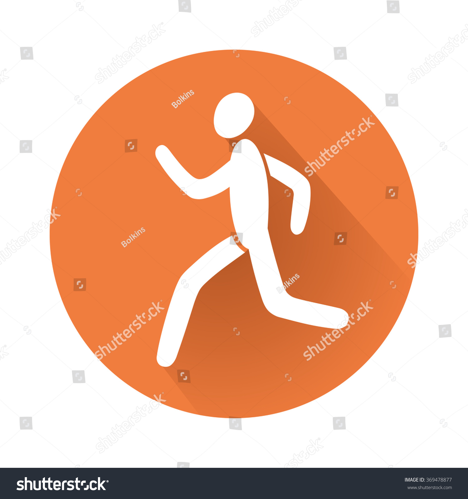 Running Man Symbol: vector de stock (libre de regalías) 369478877 ...