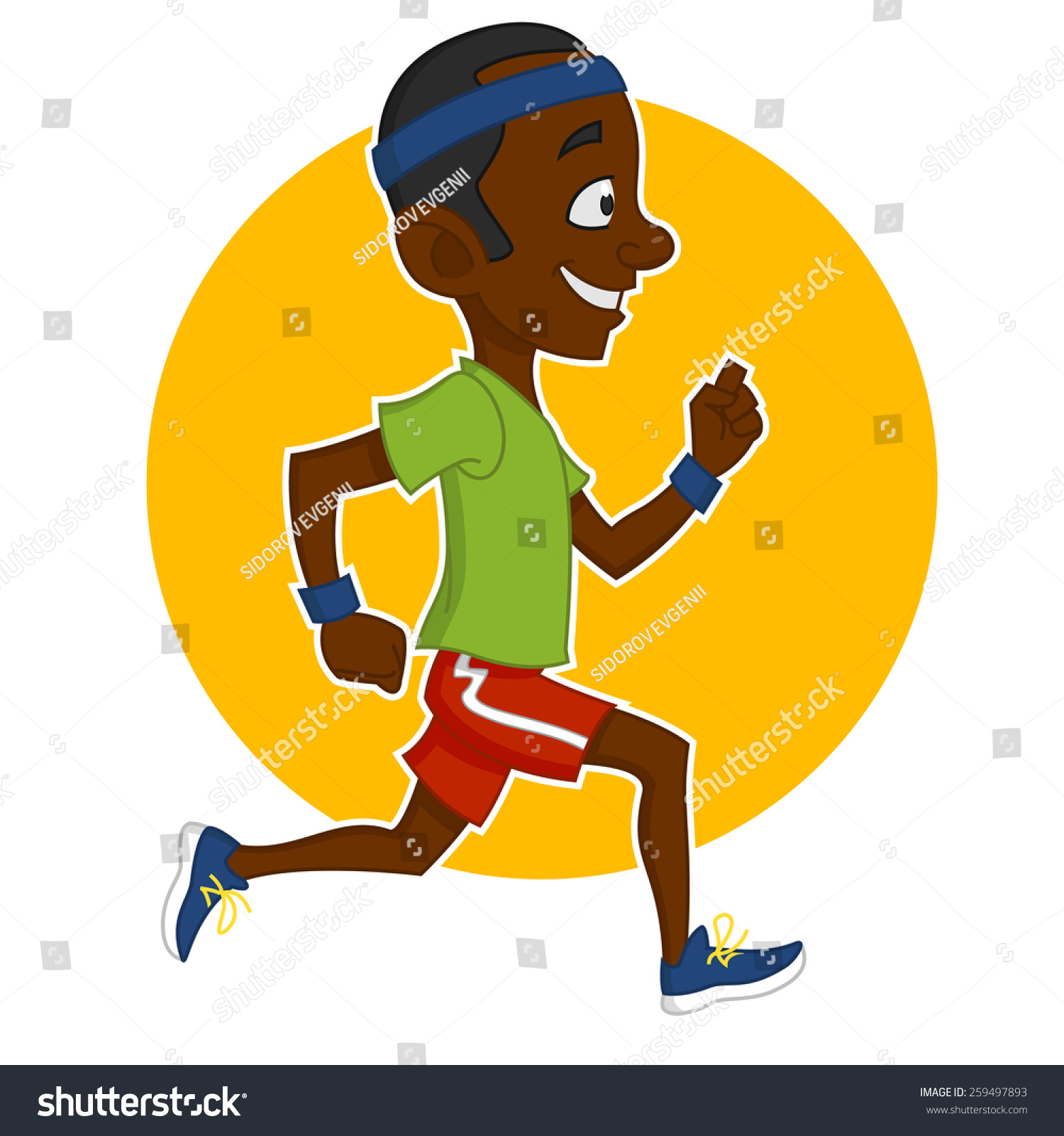 Running Man Vector Illustration Stock Vector (Royalty Free) 259497893 ...