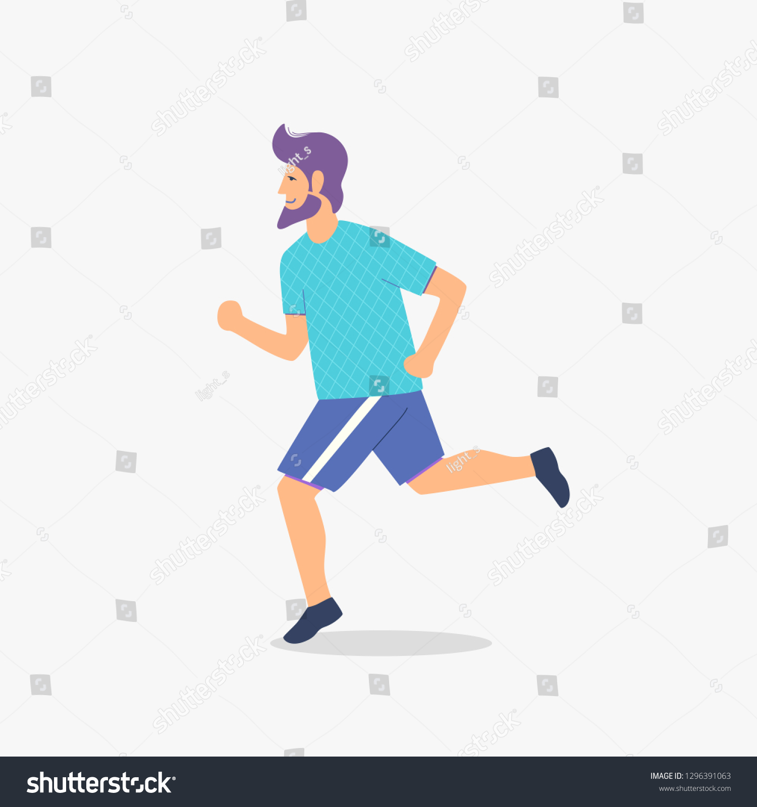 Running Man Vector Trendy Illustration Stock Vector (Royalty Free ...