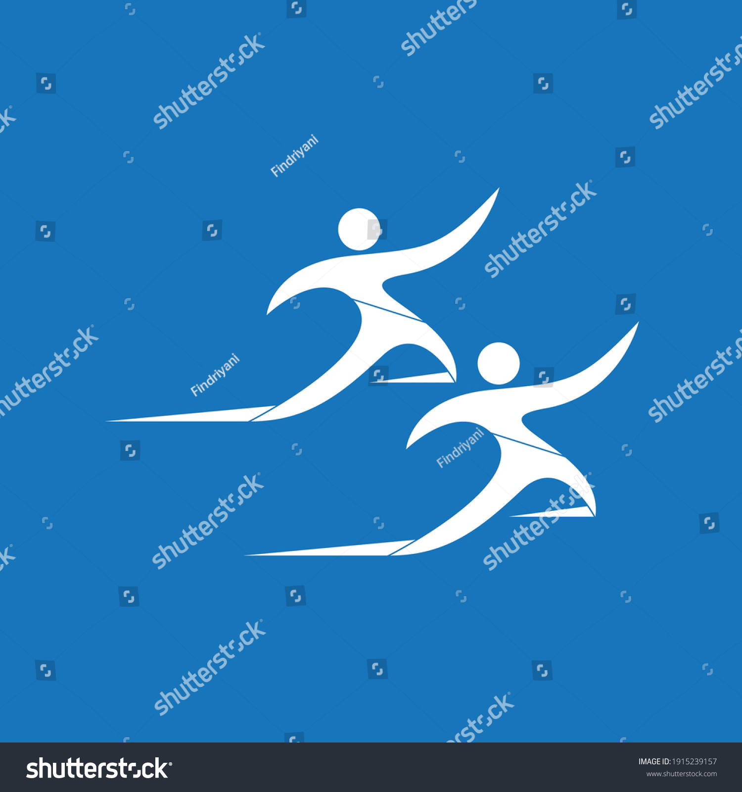Running People Logo Vector Template Stock Vector (Royalty Free ...