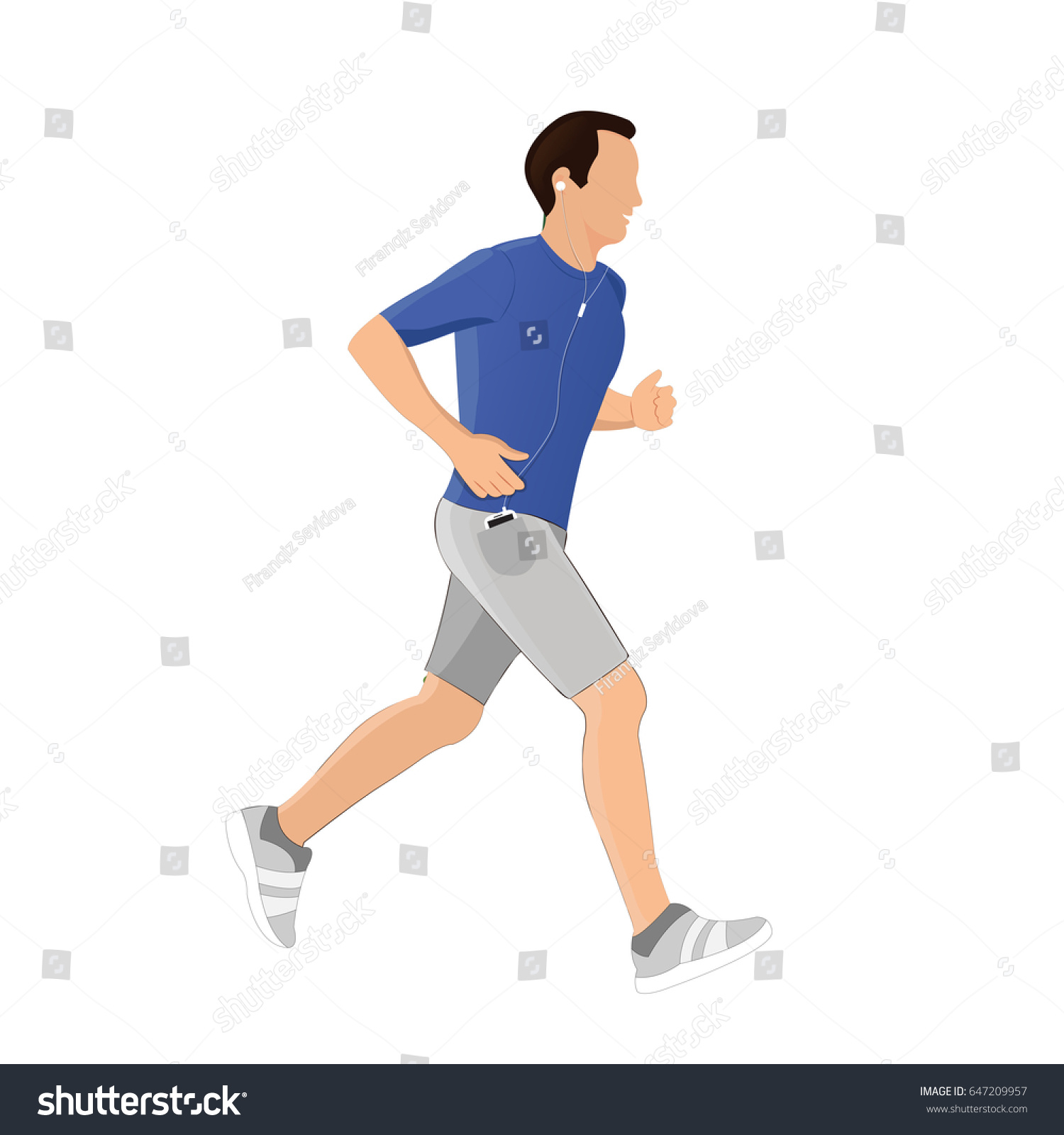 Running Person Vector Illustration Stock Vector (Royalty Free ...