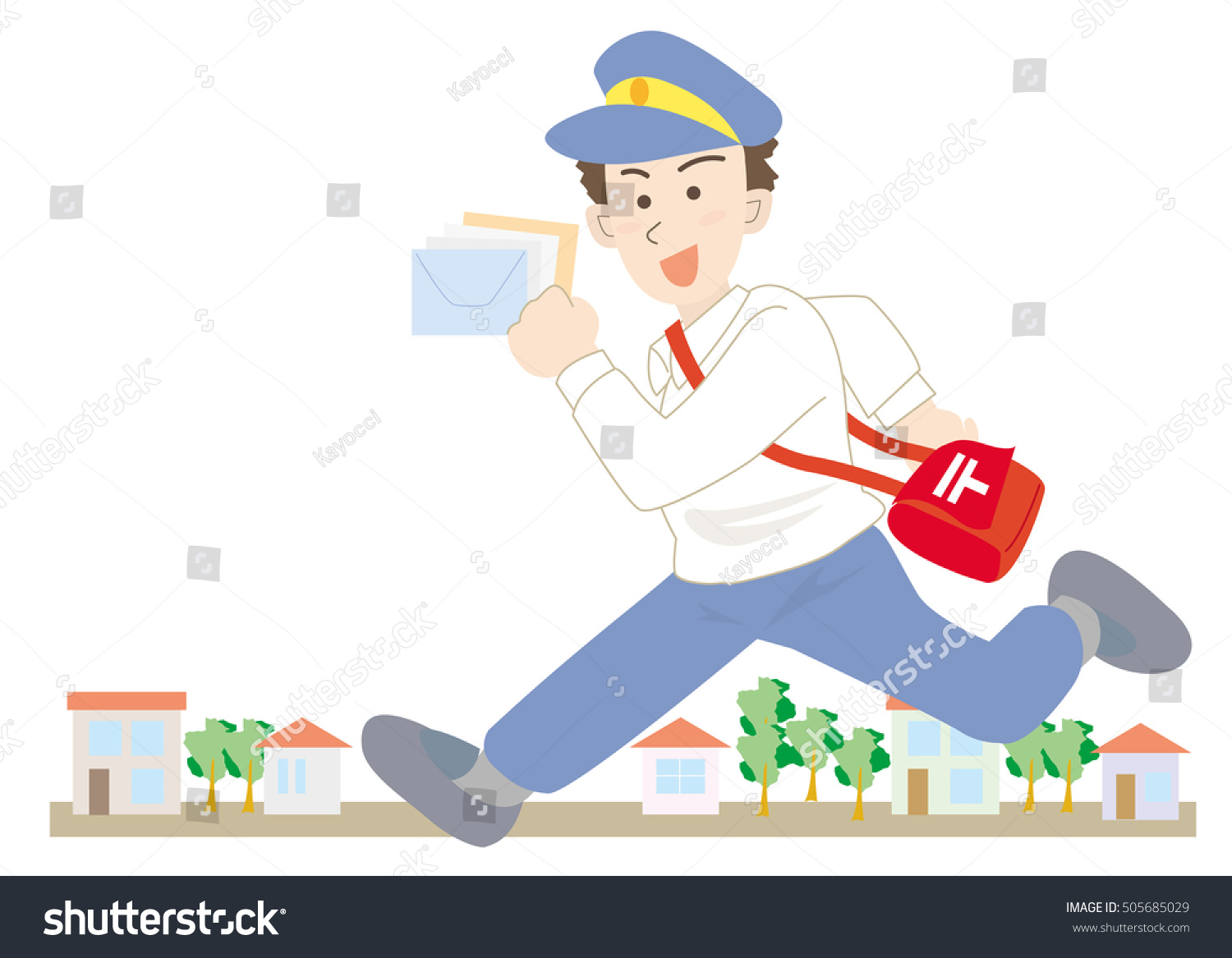 Running Postman Vector Image Background Stock Vector (Royalty Free ...