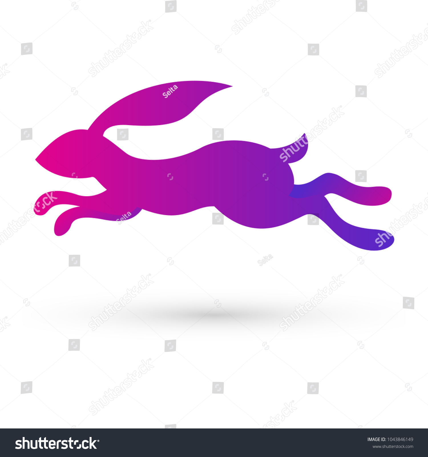 Running Rabbit Logo Design Template Vector Stock Vector (Royalty Free ...