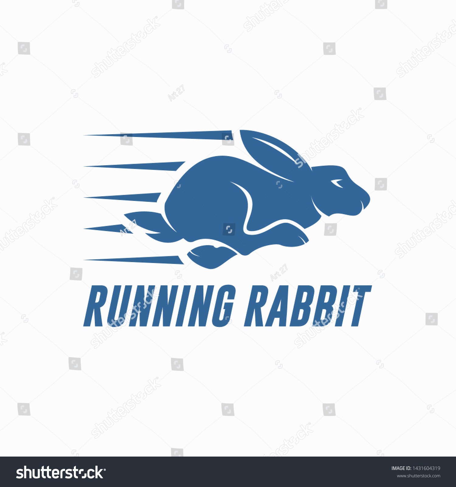 Running Rabbit Logo Icon Vector Stock Vector (Royalty Free) 1431604319