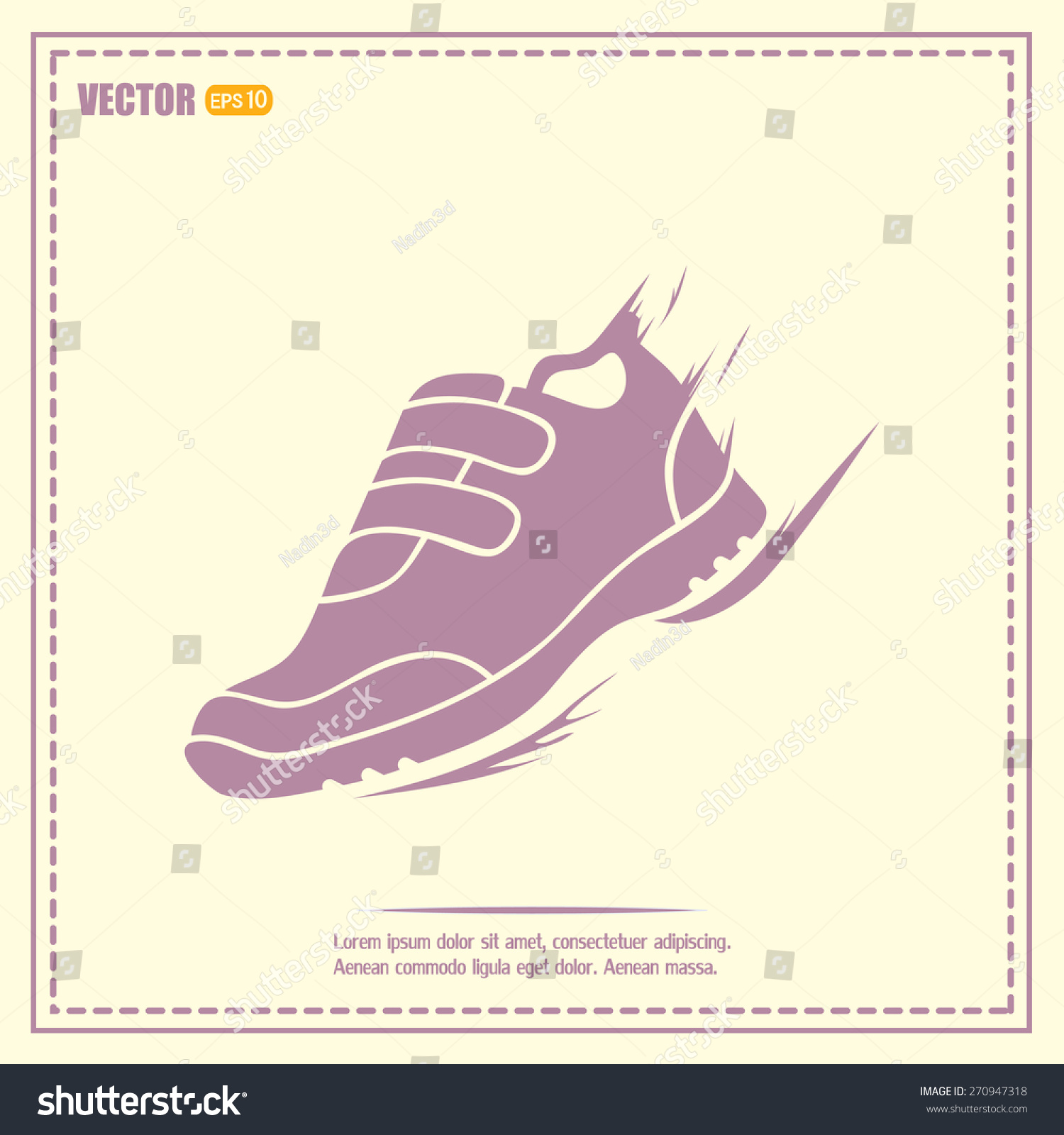 Running Shoe Icon Stock Vector (Royalty Free) 270947318