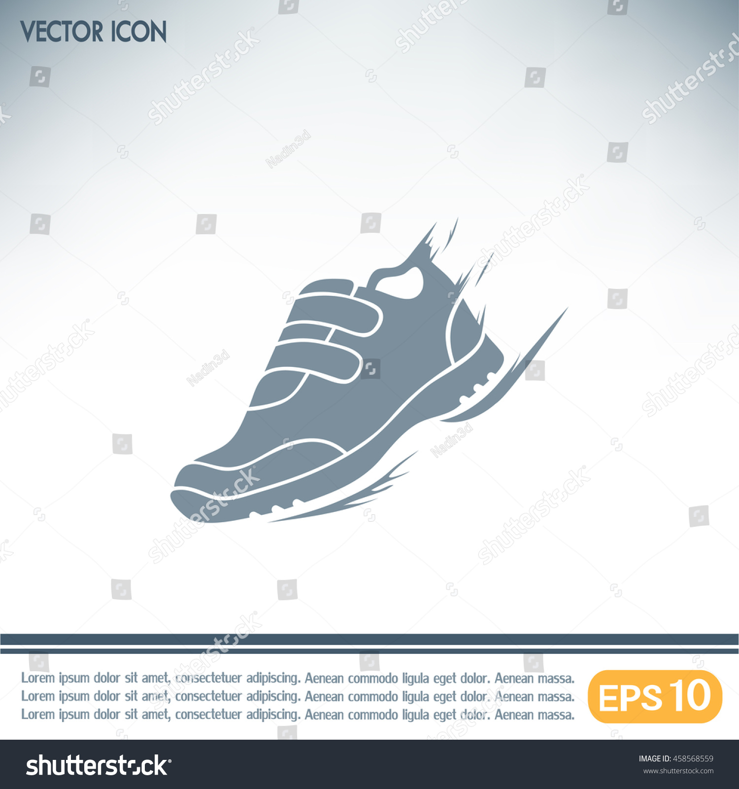 Running Shoe Icon Stock Vector (Royalty Free) 458568559 | Shutterstock
