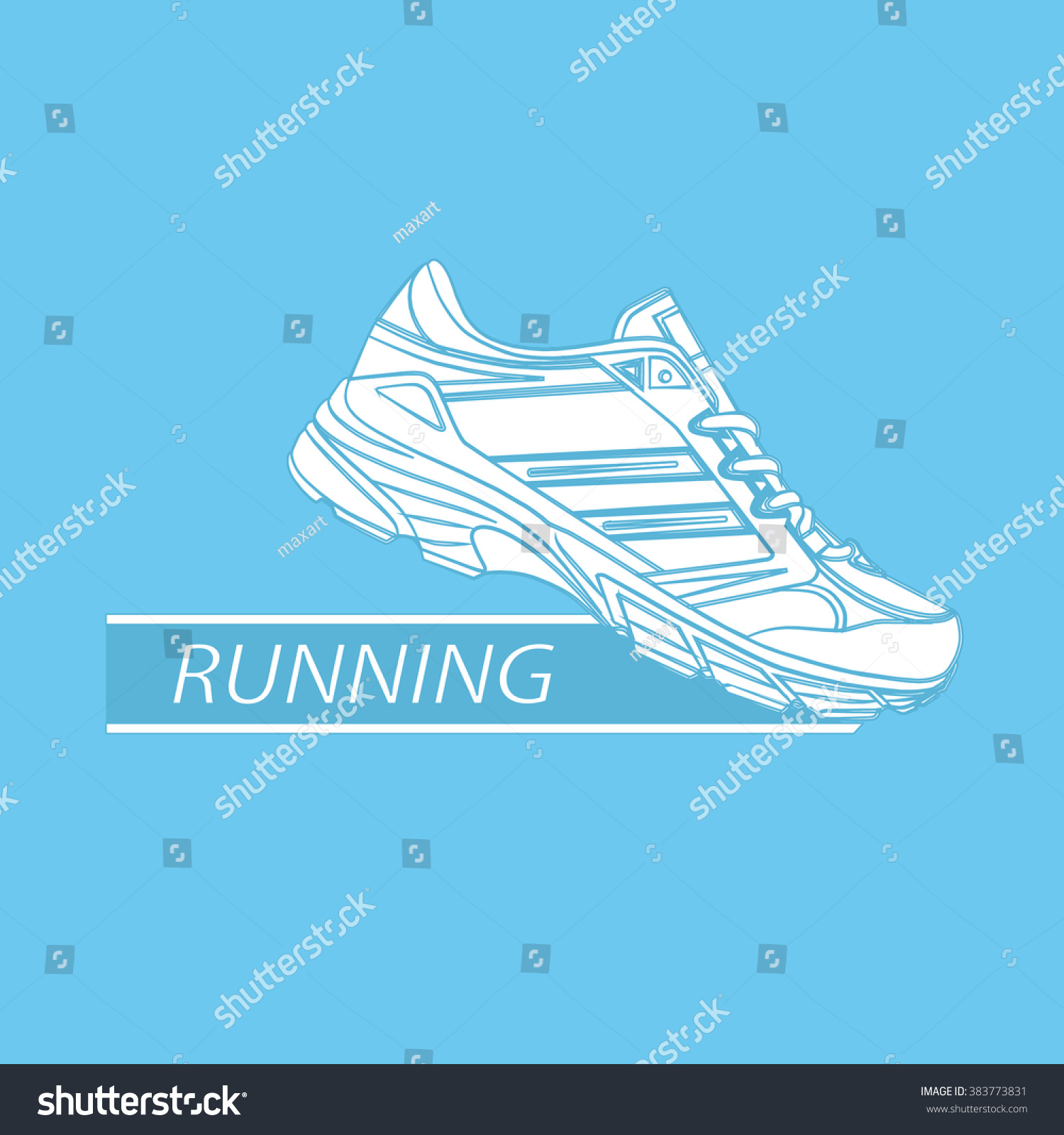 Running Shoes Icon Vector Stock Vector (Royalty Free) 383773831 ...