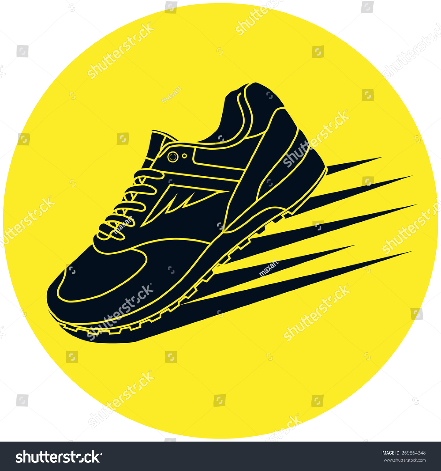 Running Shoes Retro Shoes Vector Stock Vector (Royalty Free) 269864348