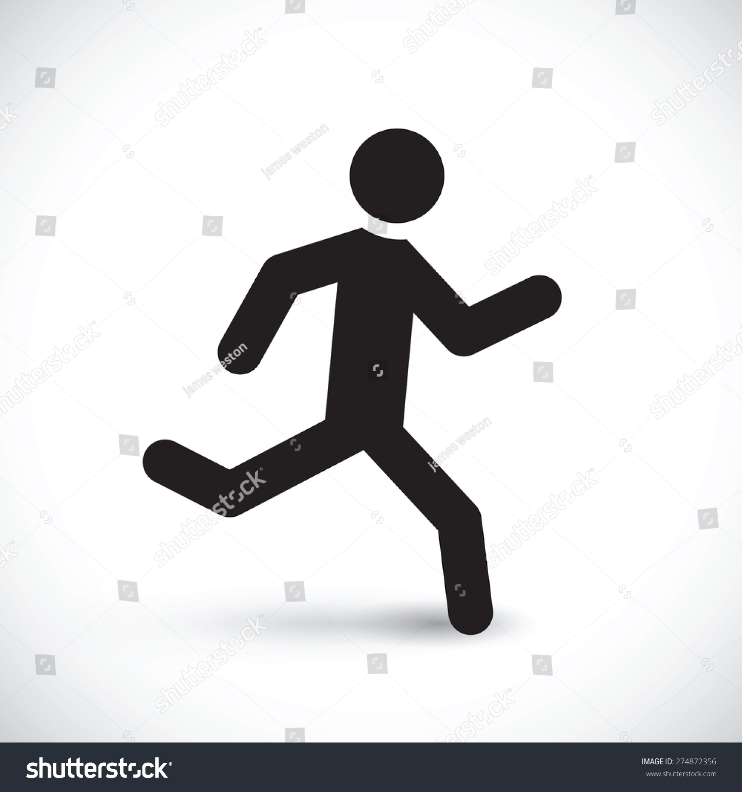 Running Stick Man Stock Vector (Royalty Free) 274872356 - Shutterstock