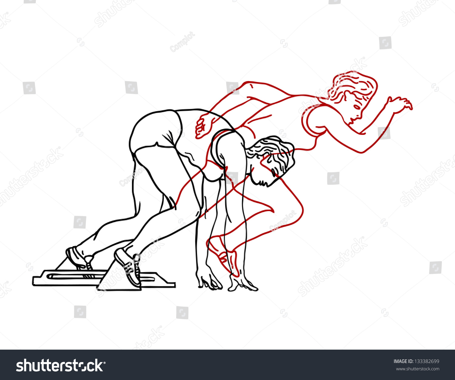 Running Woman Sequence Stock Vector (Royalty Free) 133382699 | Shutterstock