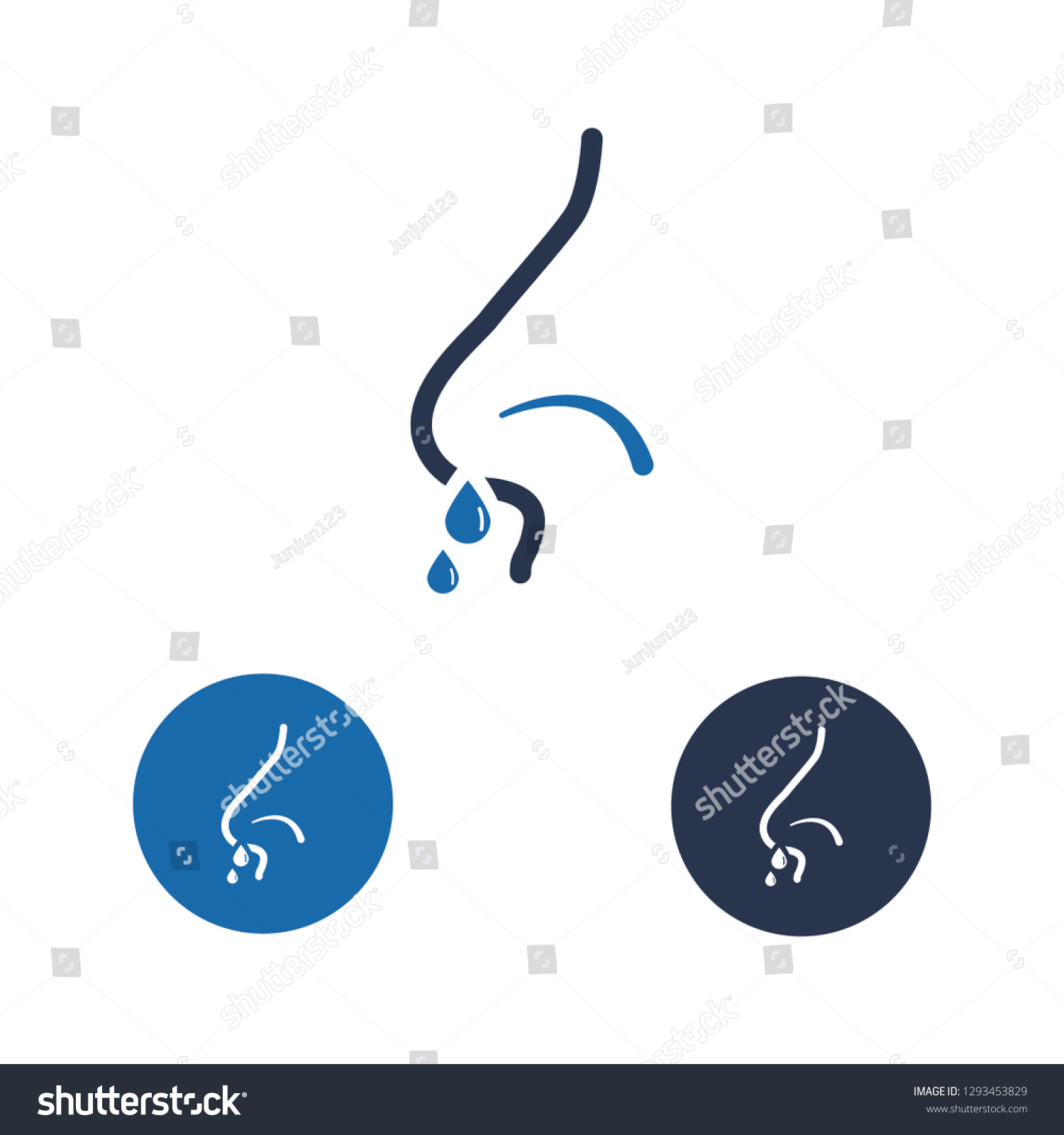 Runny Nose Icon Vector Stock Vector (Royalty Free) 1293453829 ...