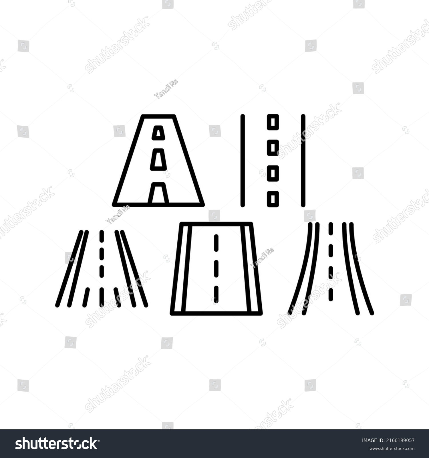 Runway Icon Set Vector Symbol Design Stock Vector (Royalty Free ...