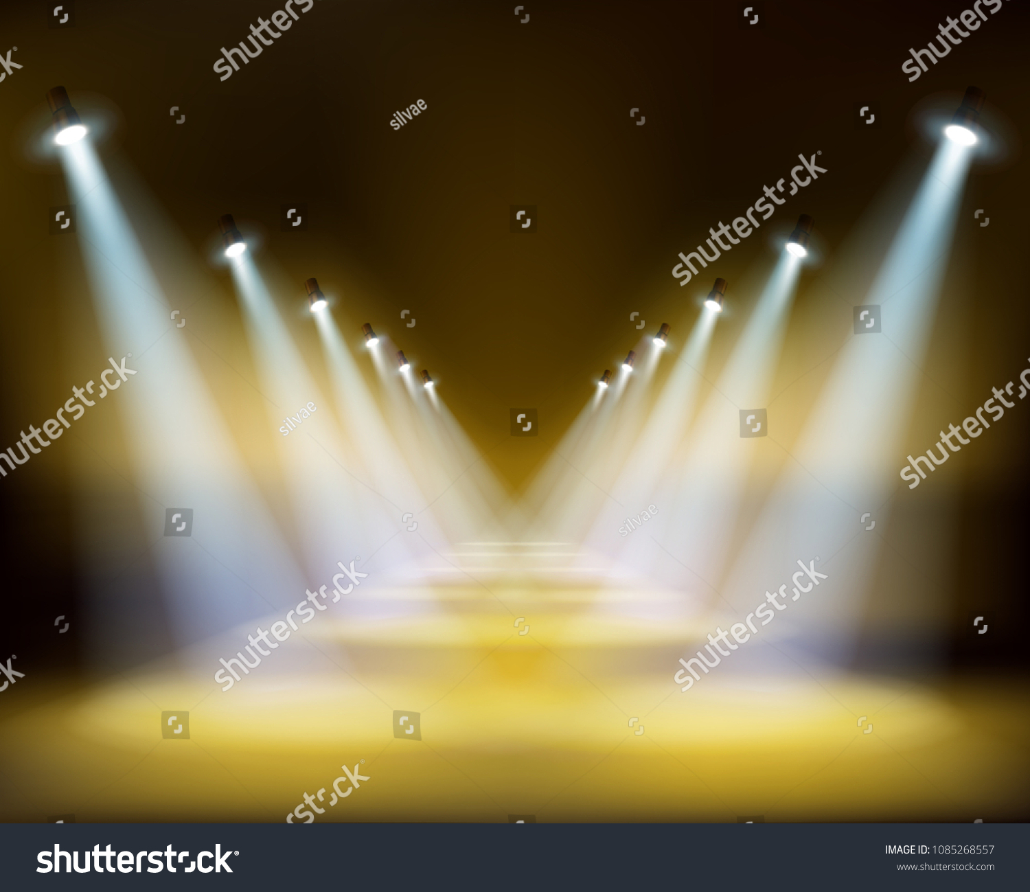 Runway Show Light Performance Vector Illustration Stock Vector (Royalty ...