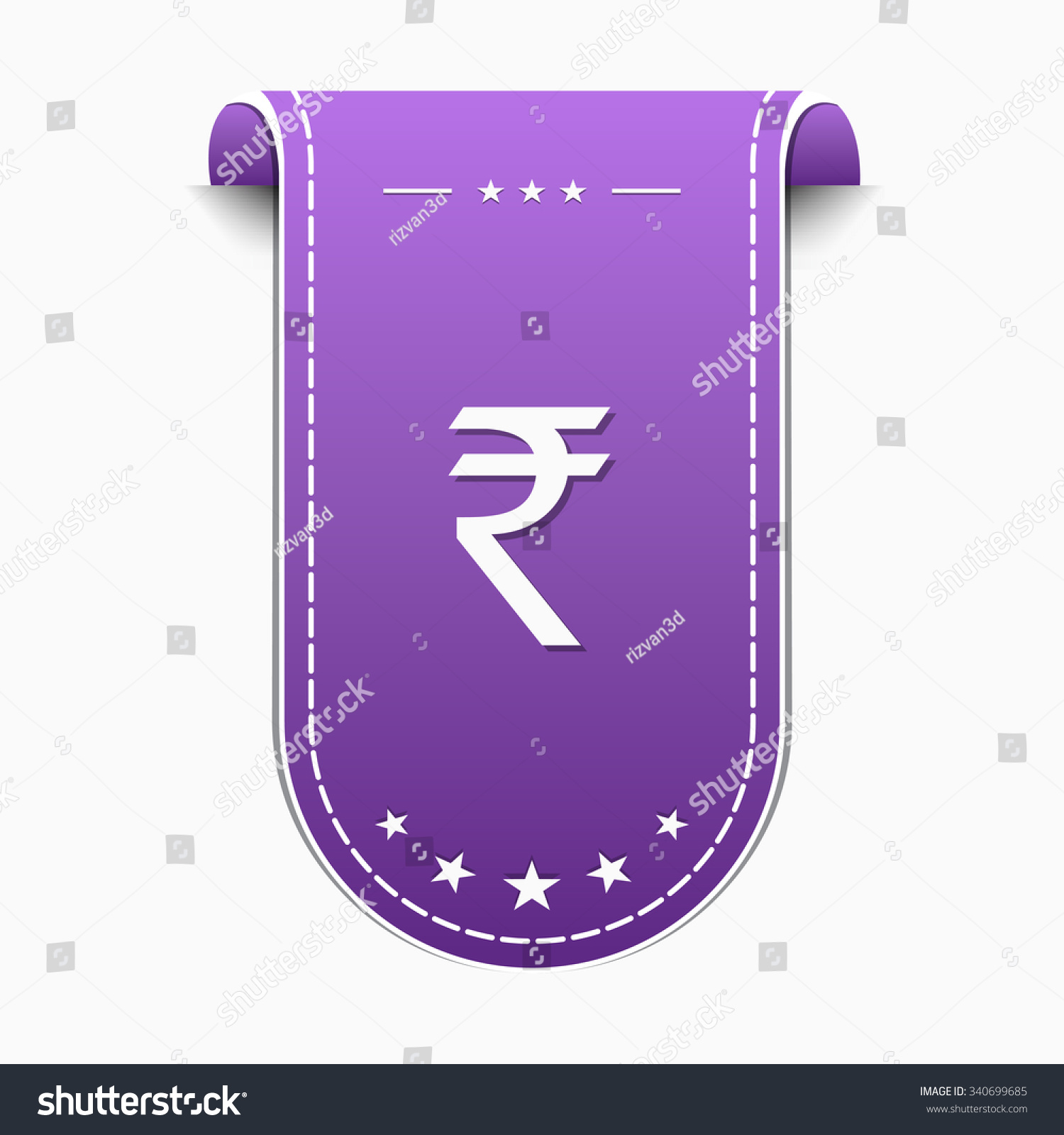Rupee Sign Violet Vector Icon Design Stock Vector (Royalty Free ...