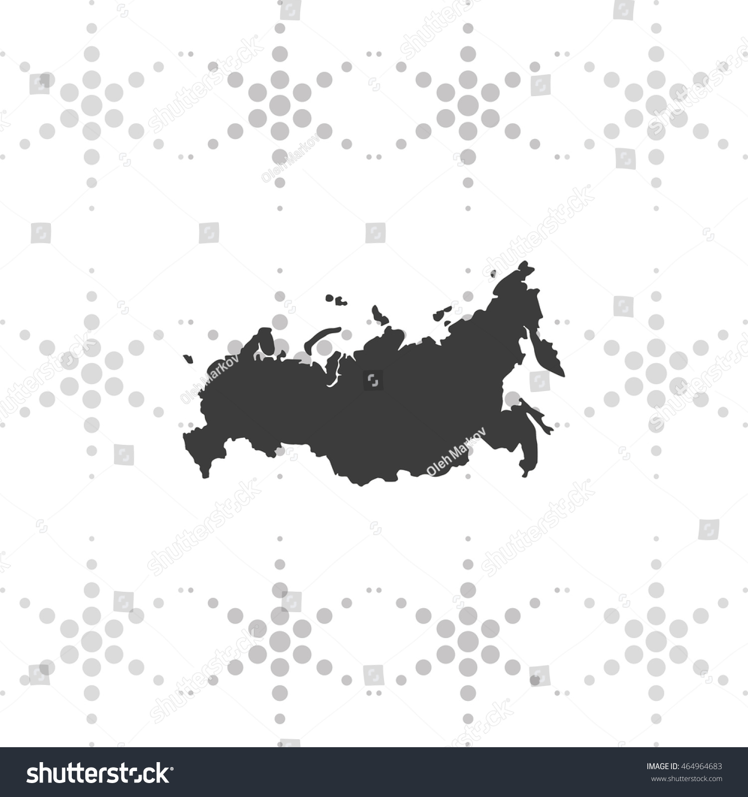 Vektor Stok Russia Detailed Map (Tanpa Royalti) 464964683 | Shutterstock