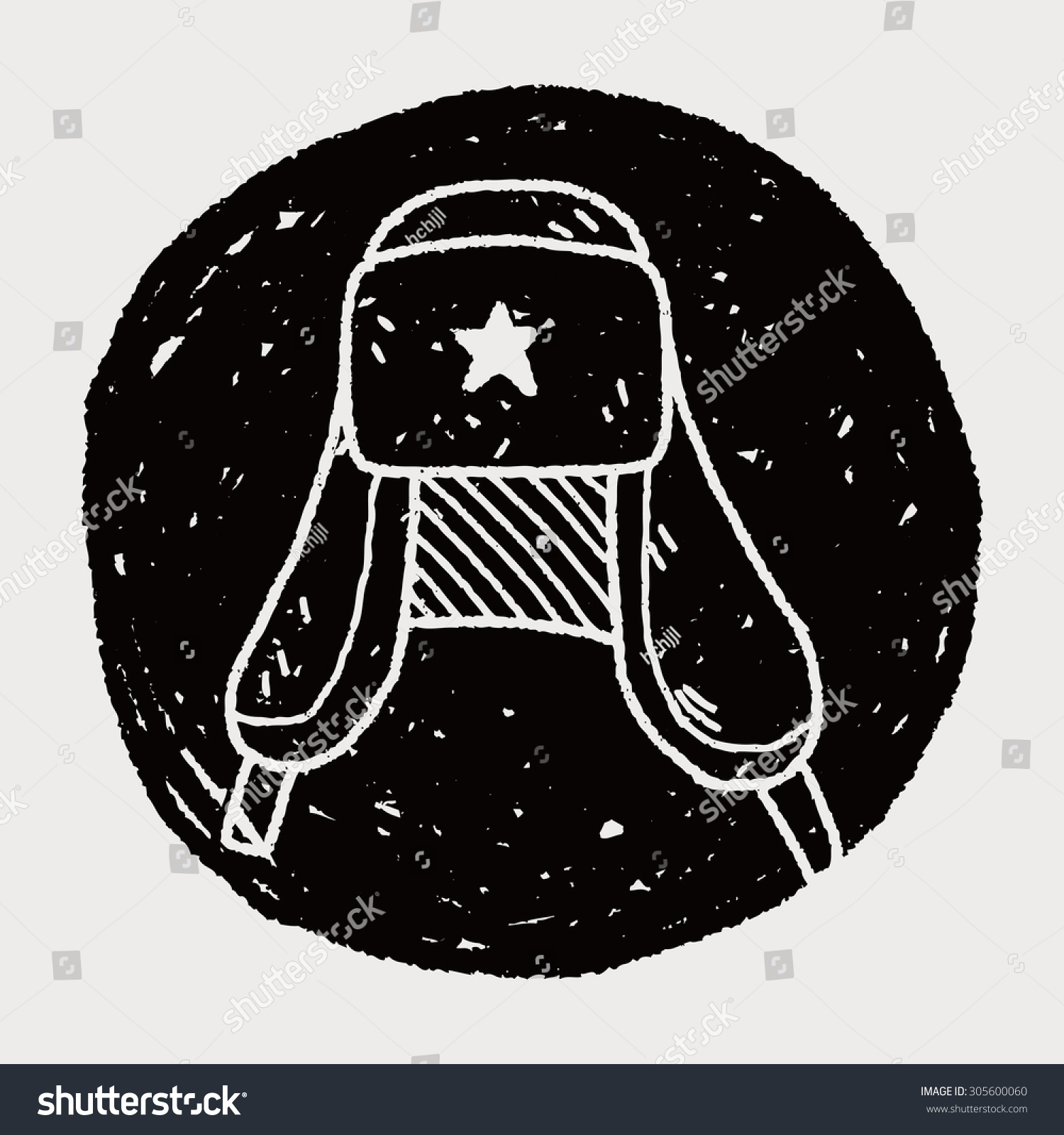 Russia Hat Doodle Stock Vector (Royalty Free) 305600060