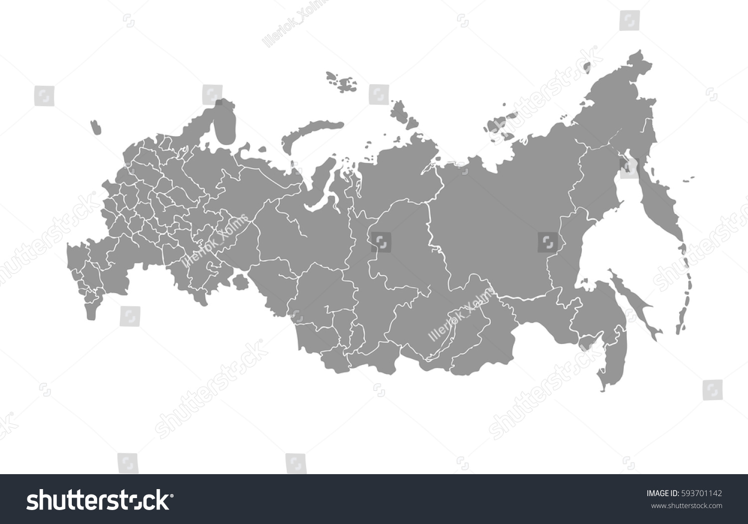 Russia Map Stock Vector (Royalty Free) 593701142 | Shutterstock